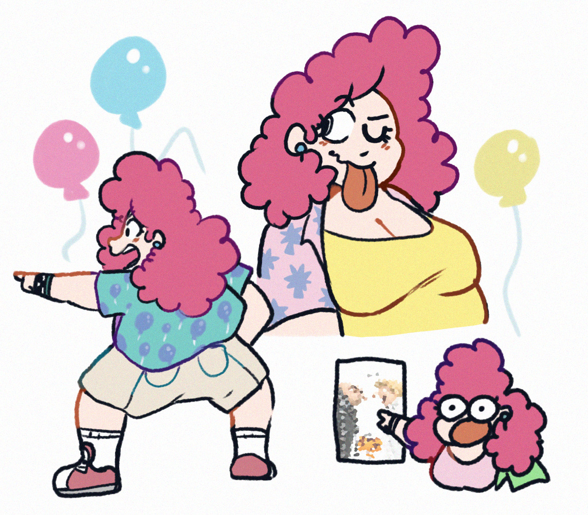 #3237536 - safe, artist:punkittdev, pinkie pie, human, breasts, busty ...