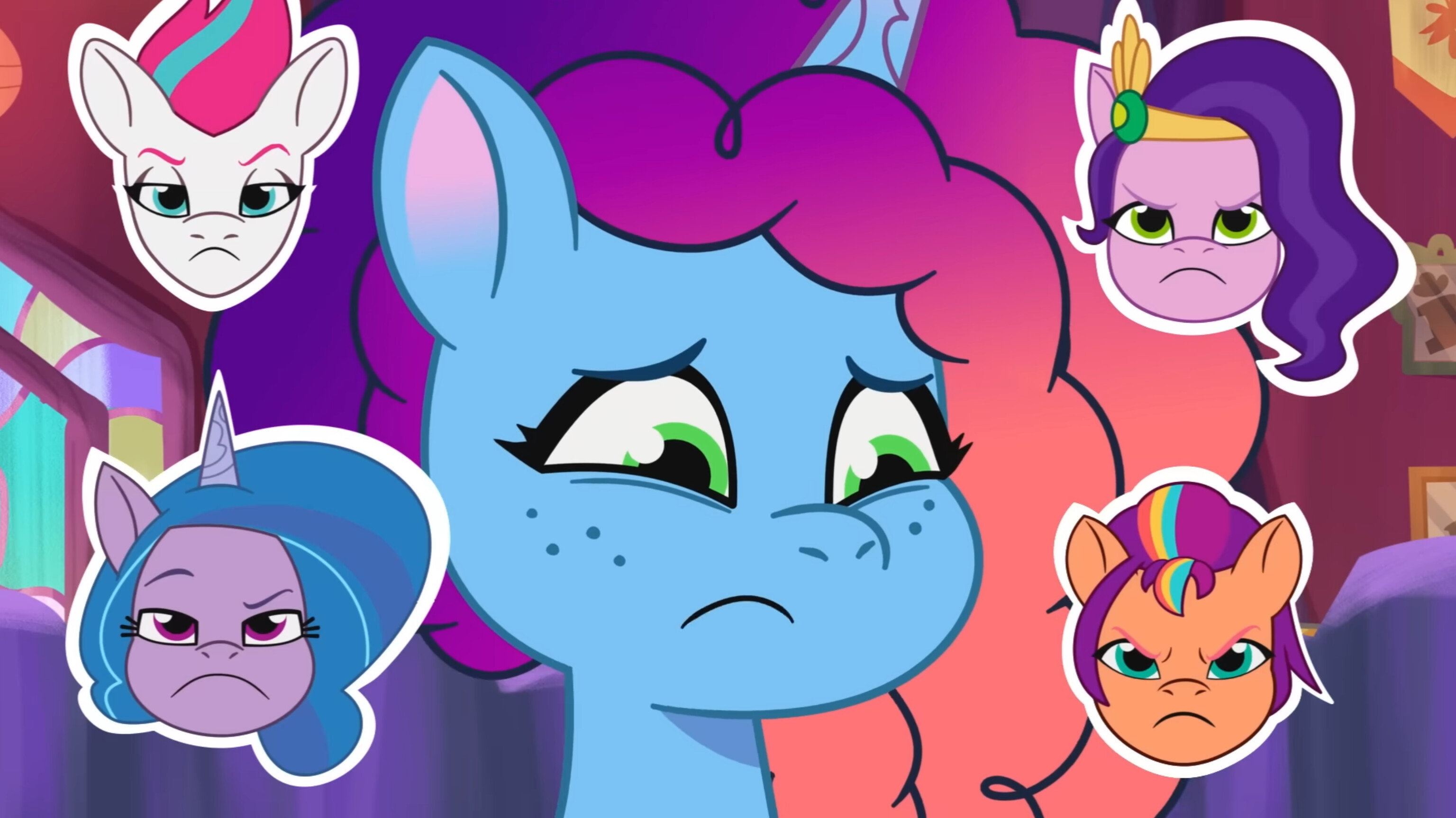 #3237613 - safe, screencap, izzy moonbow, misty brightdawn, pipp petals ...