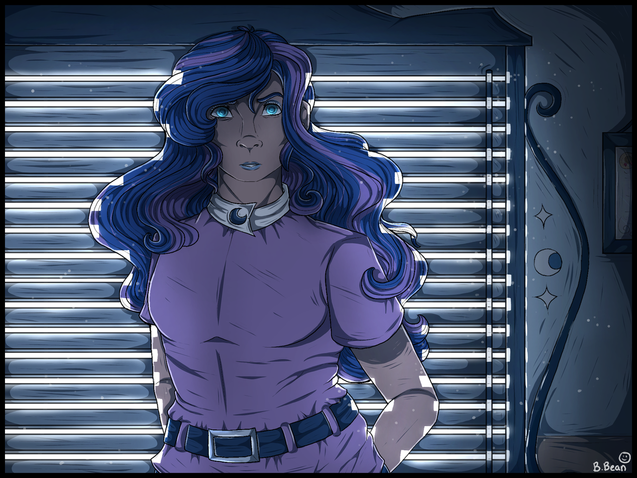 #3238910 - safe, artist:binibean, princess luna, vice principal luna ...