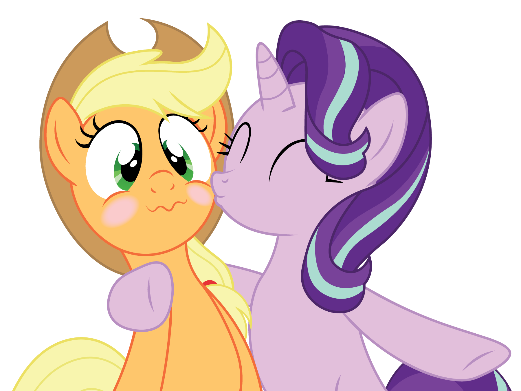 #3239730 - safe, artist:prixy05, applejack, starlight glimmer, earth ...