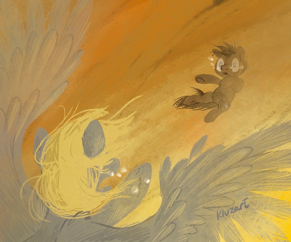 #3239956 - safe, artist:kluzart, derpy hooves, doctor whooves, time ...