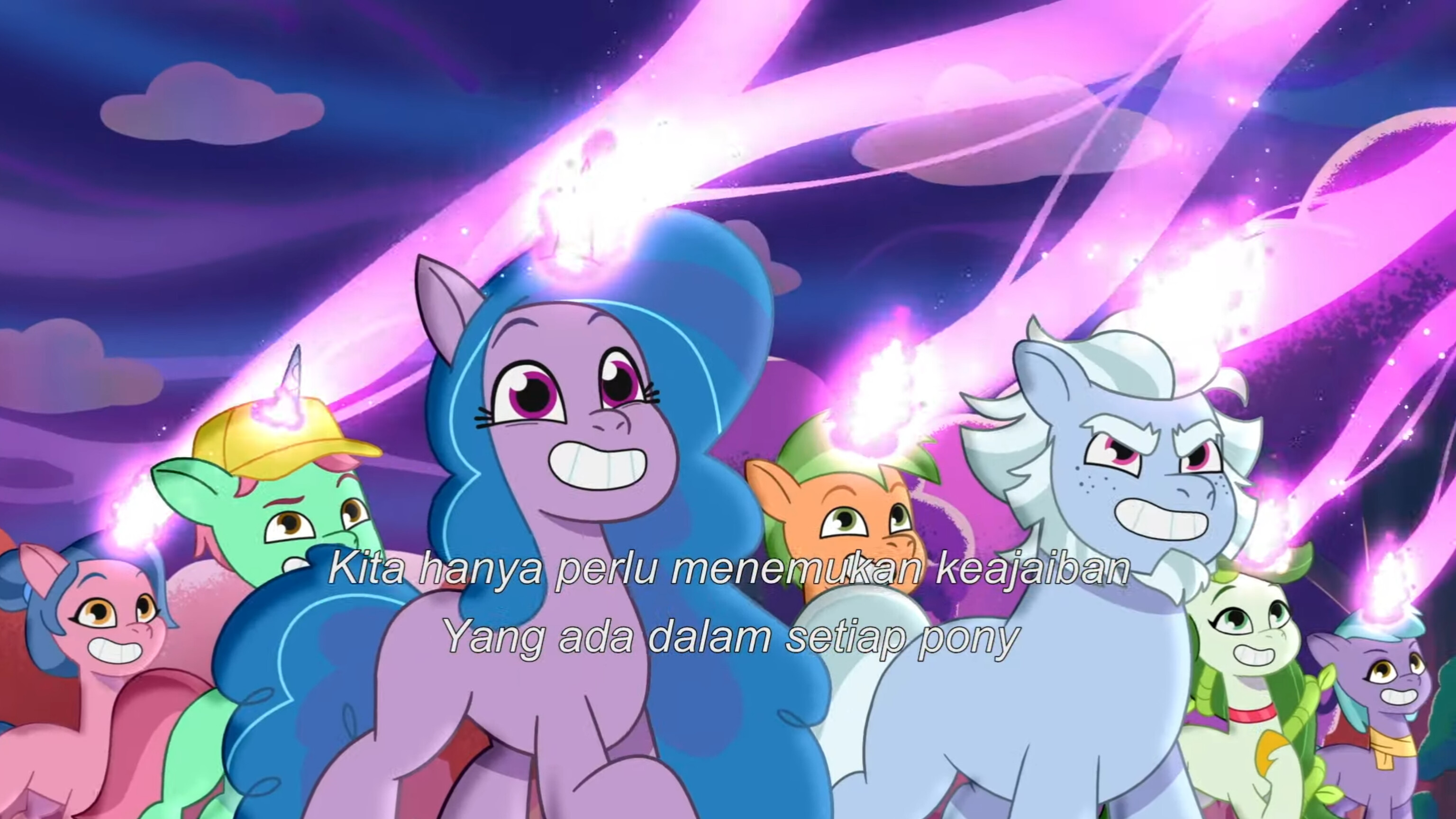 #3243783 - safe, screencap, alphabittle blossomforth, izzy moonbow, 莉芙 ...