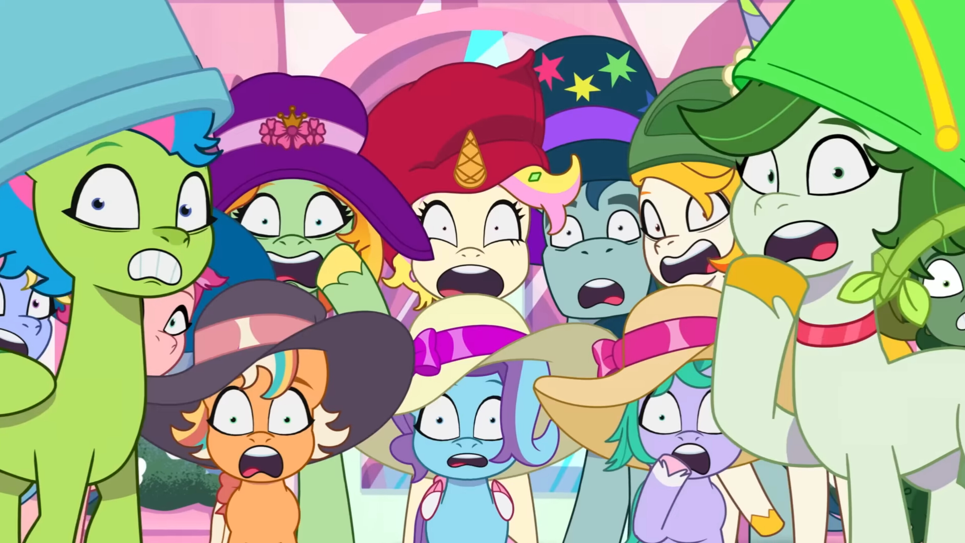 #3232011 - safe, screencap, dapple, fantastic shimmer, fifi (g5), flare ...