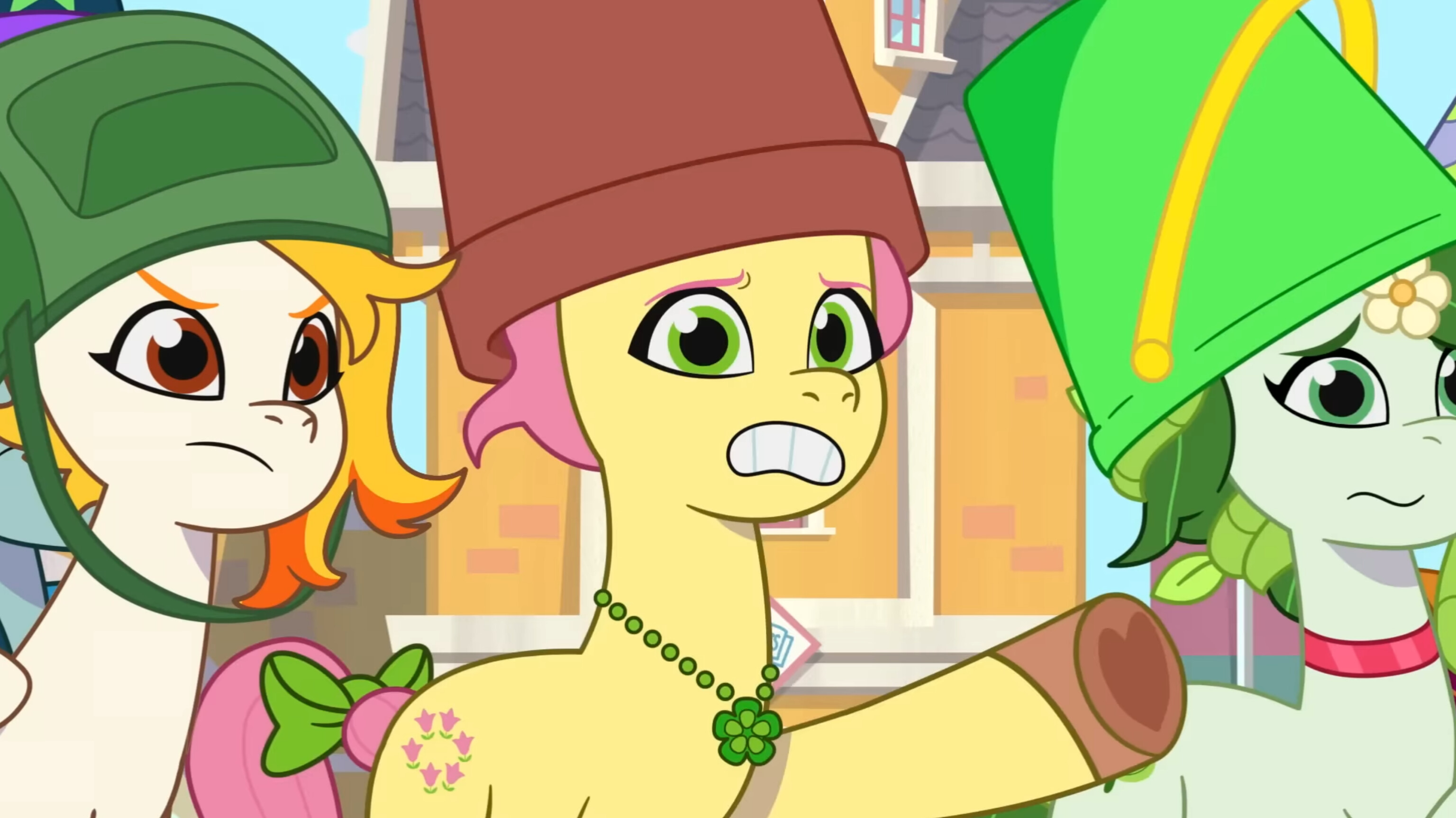 #3232019 - safe, screencap, dapple, flare (g5), posey bloom, rufus, 莉芙, earth pony, pegasus ...