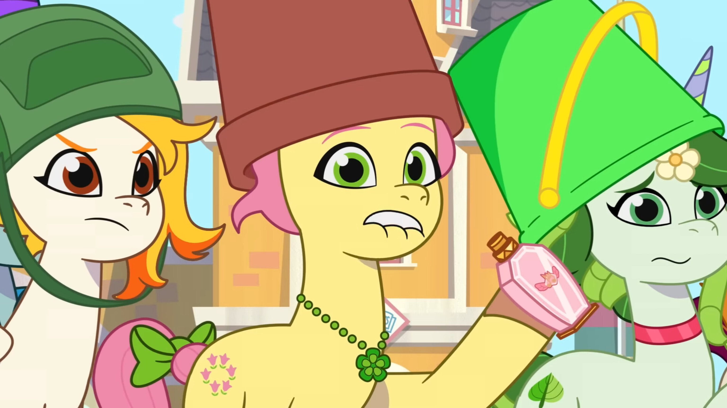 #3232020 - safe, screencap, dapple, flare (g5), posey bloom, rufus, 莉芙, earth pony, pegasus ...