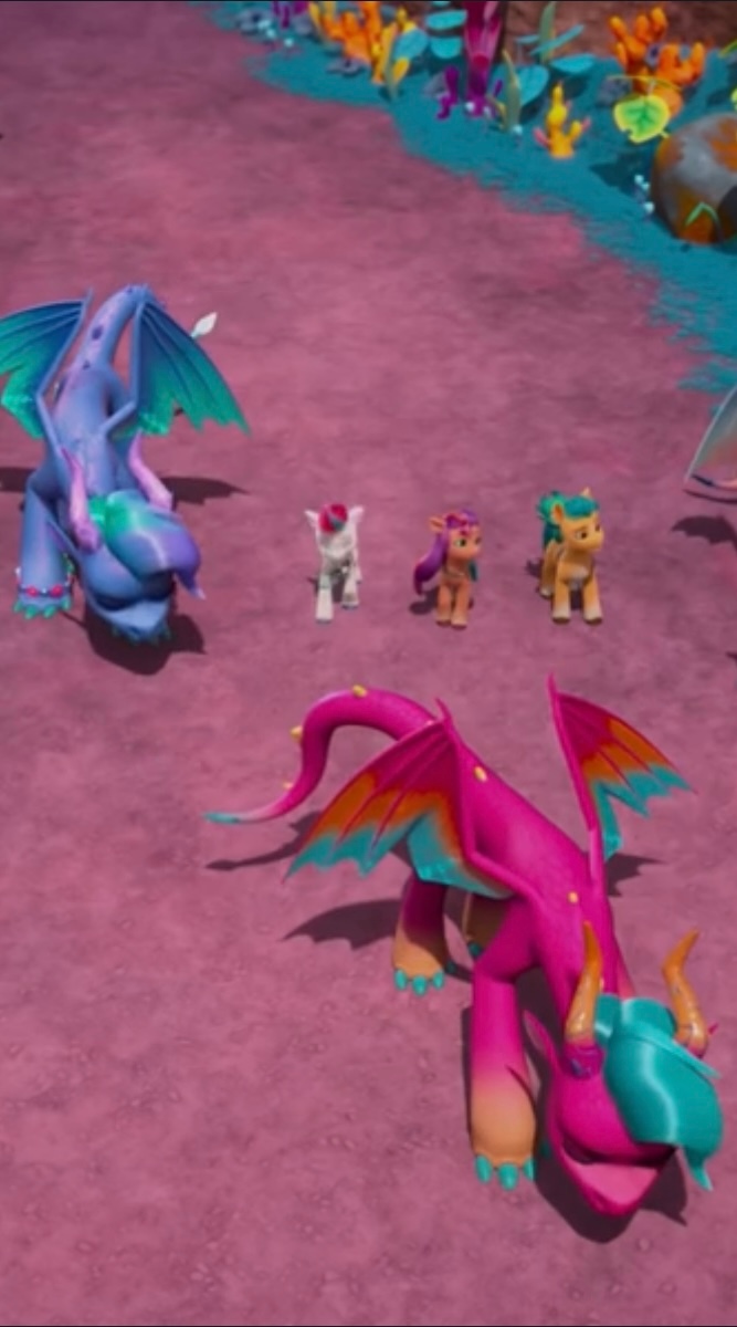 #3245027 - safe, screencap, blaize skysong, fountain (g5), hitch trailblazer, sparky sparkeroni ...