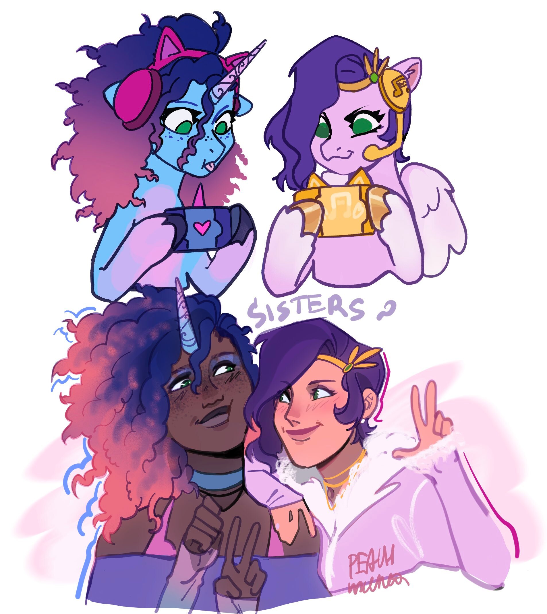 #3246487 - safe, artist:peachmichea, misty brightdawn, pipp petals ...