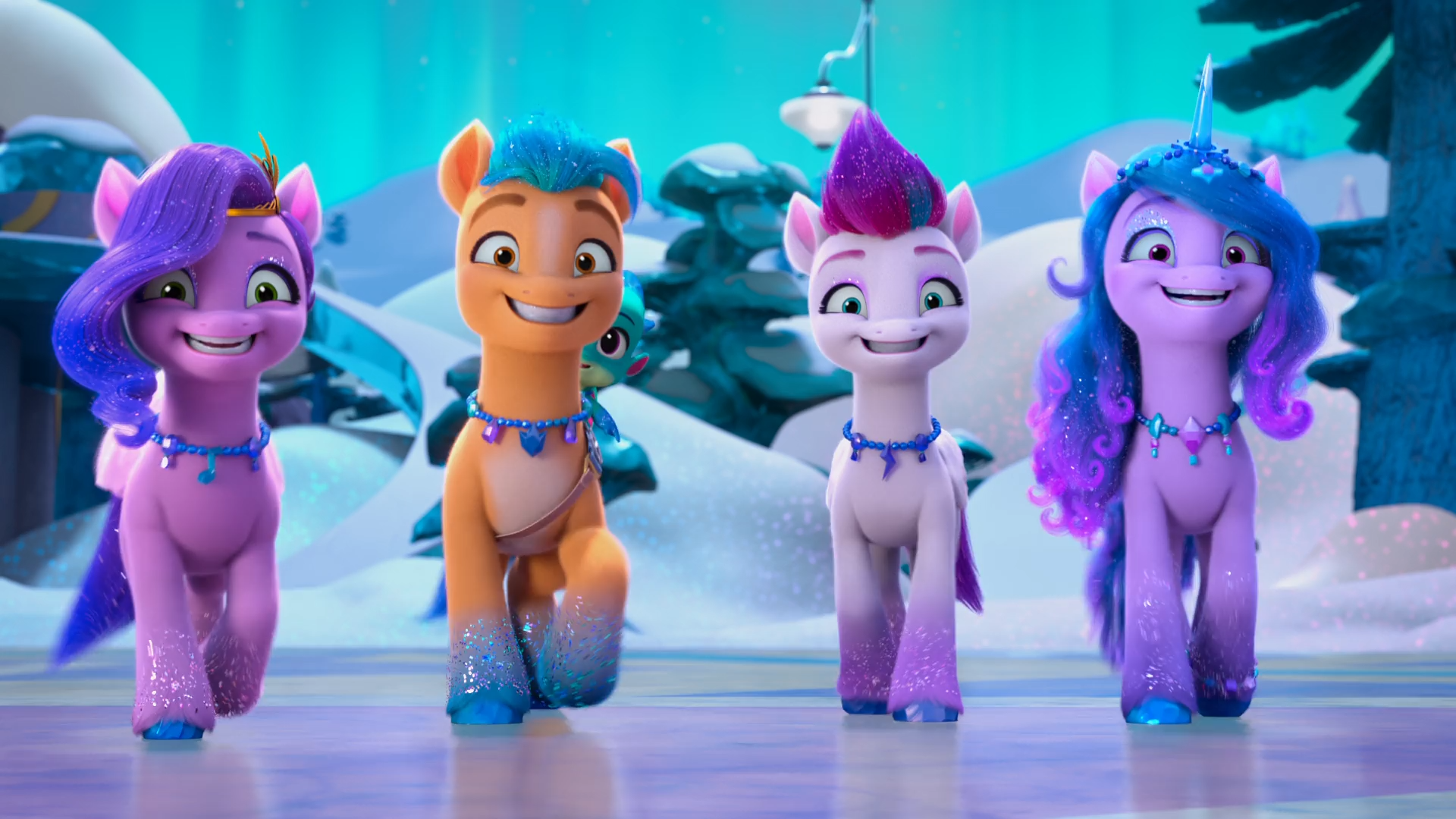 #3246524 - safe, screencap, hitch trailblazer, izzy moonbow, pipp petals, sparky sparkeroni ...