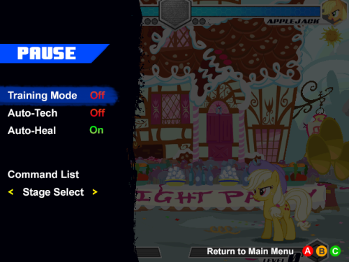 #3246542 - safe, applejack, fighting is magic, palette swap, pause ...