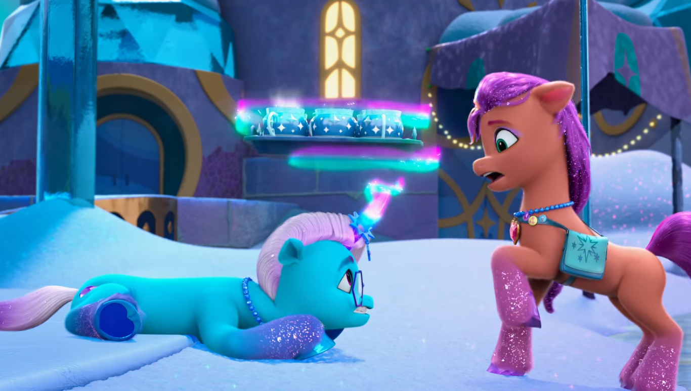 #3247098 - safe, screencap, comet (g5), sunny starscout, auroricorn, earth pony, pony, unicorn ...