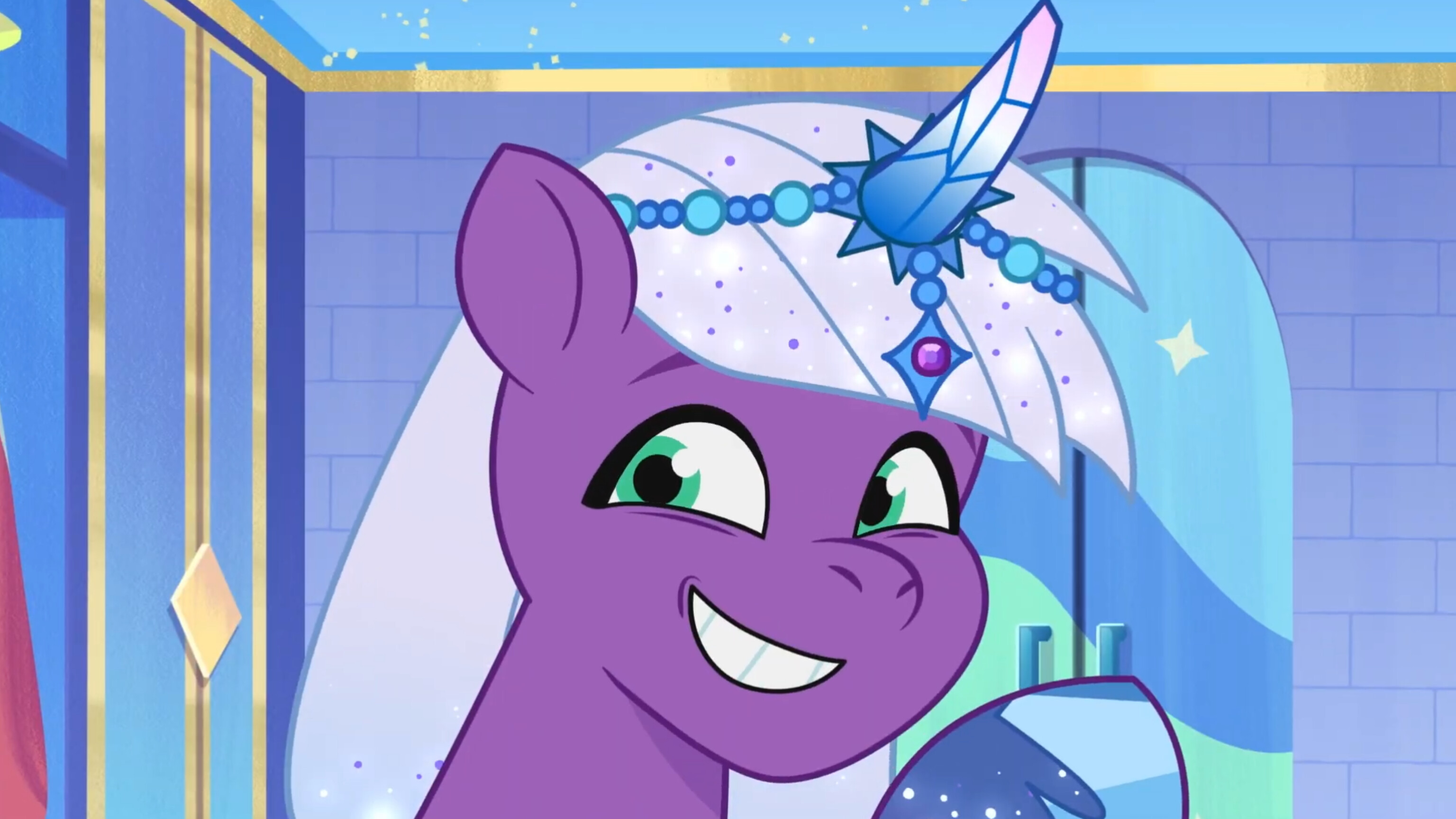 #3247237 - safe, screencap, violet frost, pony, unicorn, crystal ball ...