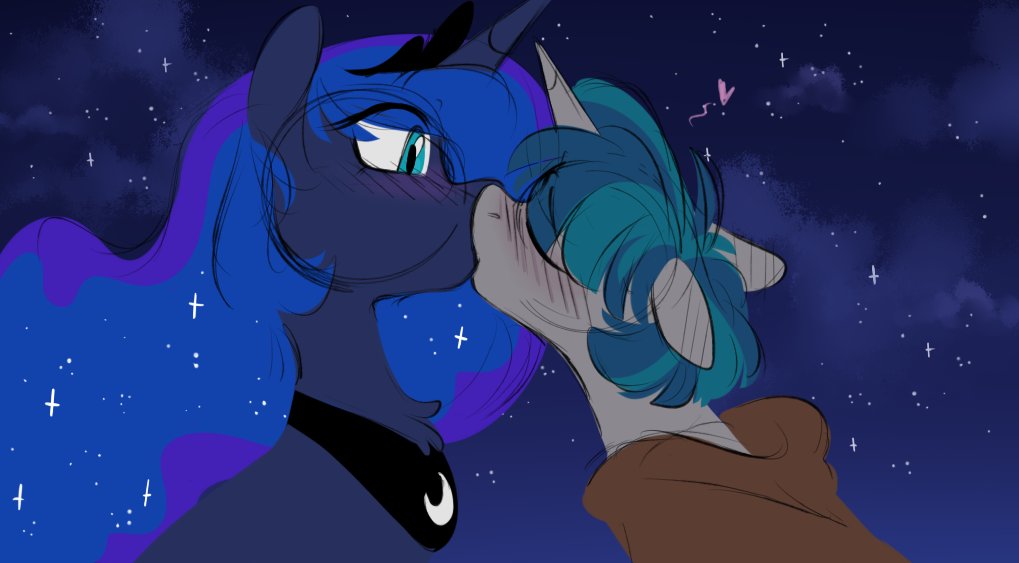 #3247357 - safe, artist:crimmharmony, princess luna, stygian, alicorn, pony, unicorn, g4 ...