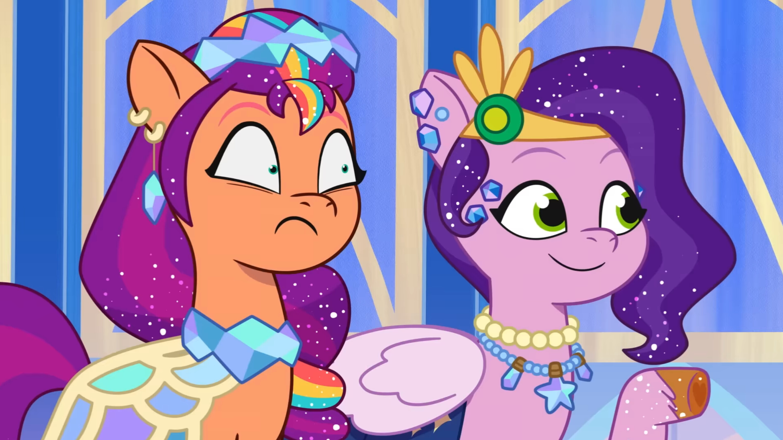 #3247691 - safe, screencap, pipp petals, sunny starscout, earth pony ...