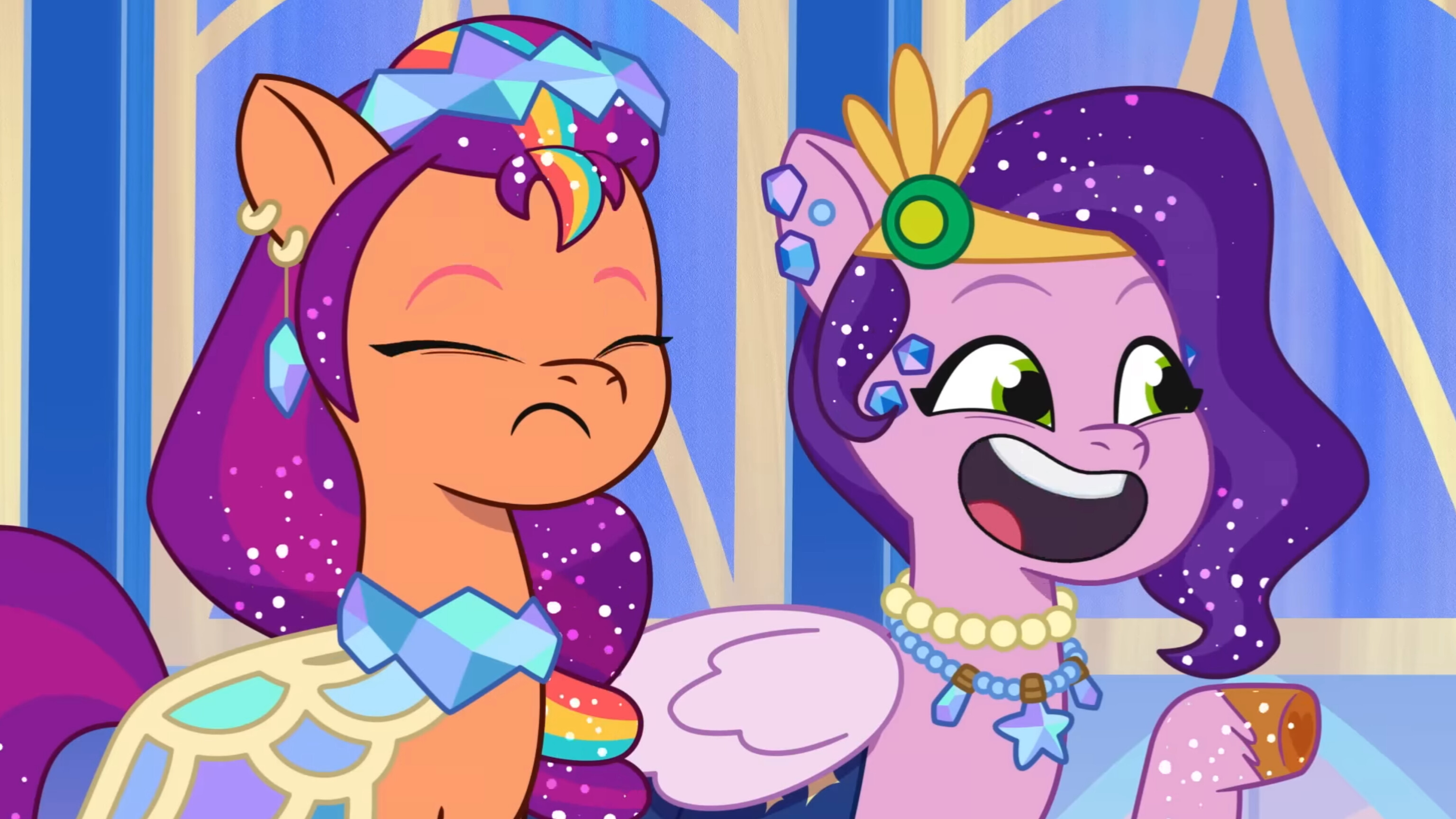 #3247693 - safe, screencap, pipp petals, sunny starscout, earth pony ...
