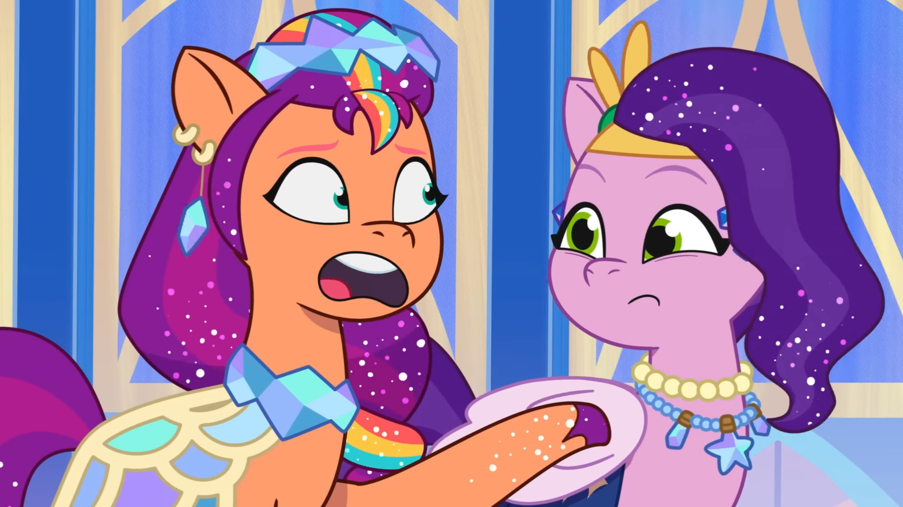 #3247696 - safe, screencap, pipp petals, sunny starscout, earth pony ...