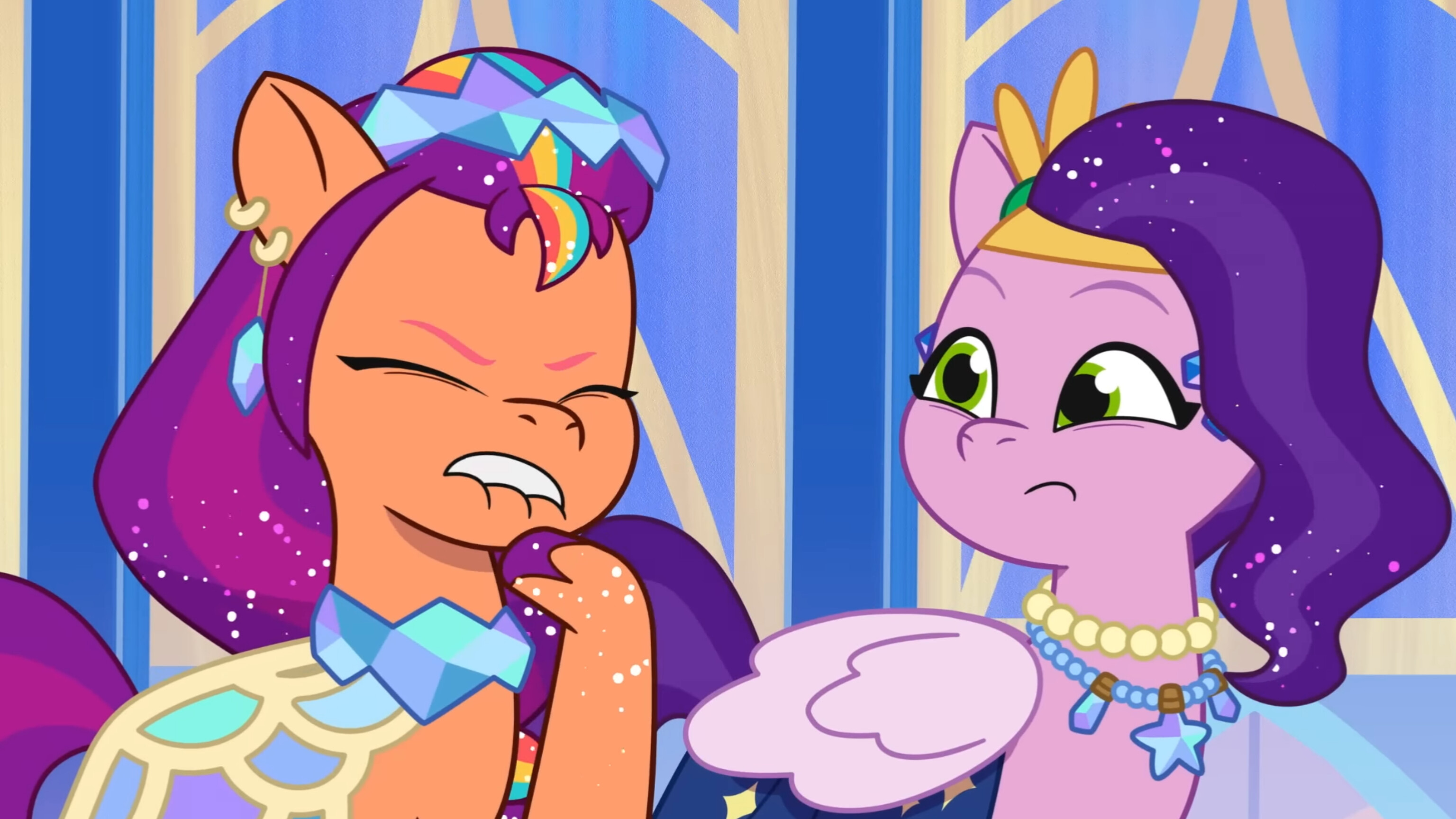 #3247698 - safe, screencap, pipp petals, sunny starscout, earth pony ...