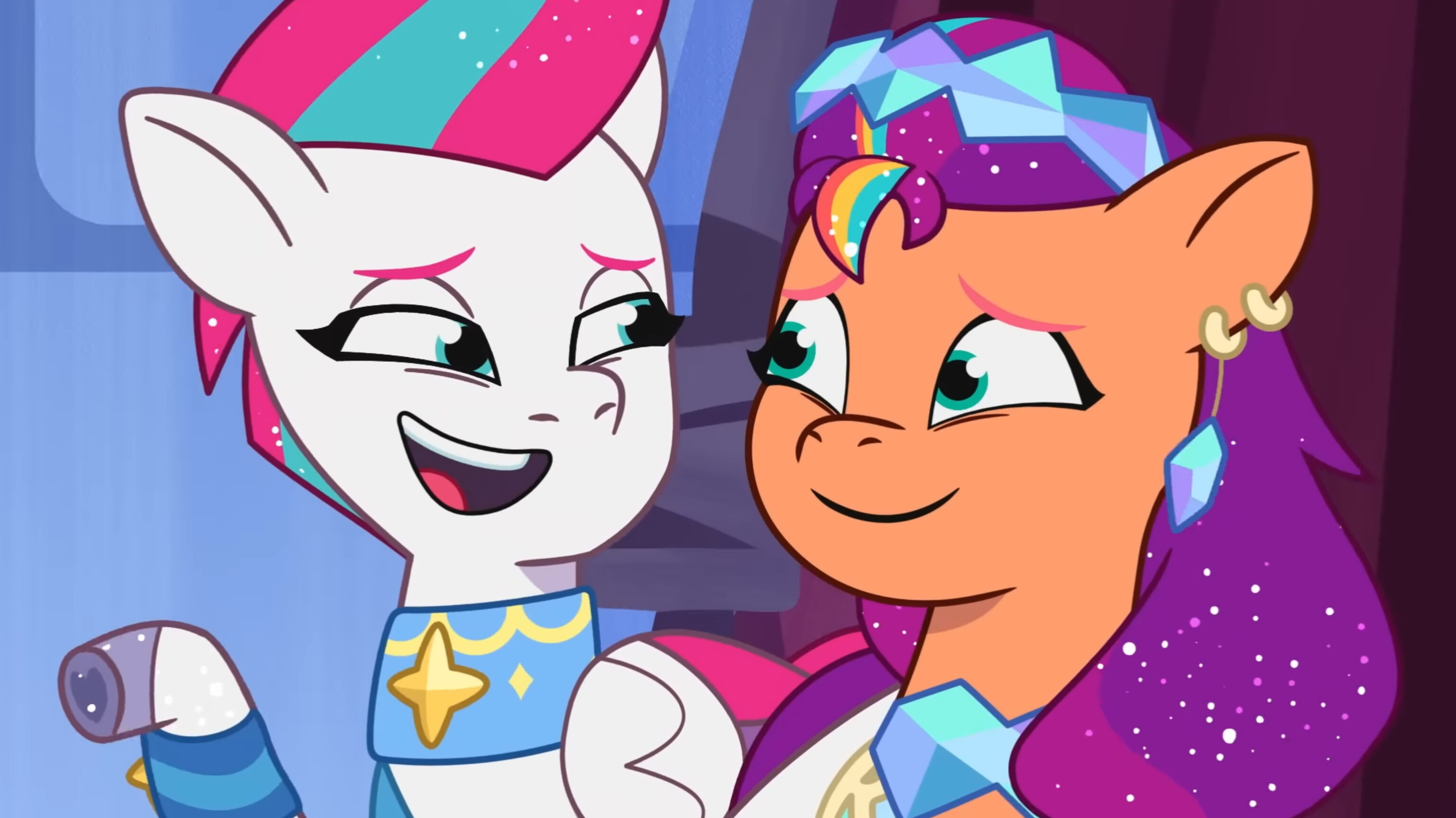 #3248120 - safe, screencap, sunny starscout, zipp storm, earth pony ...