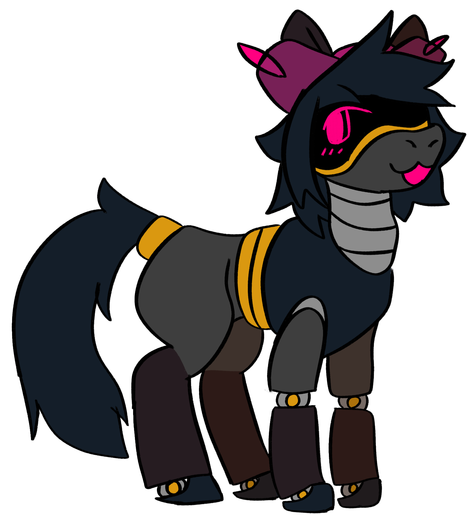 #3249832 - safe, artist:jackrabbit, derpibooru exclusive, oc, oc only, oc:mite, pony, robot ...