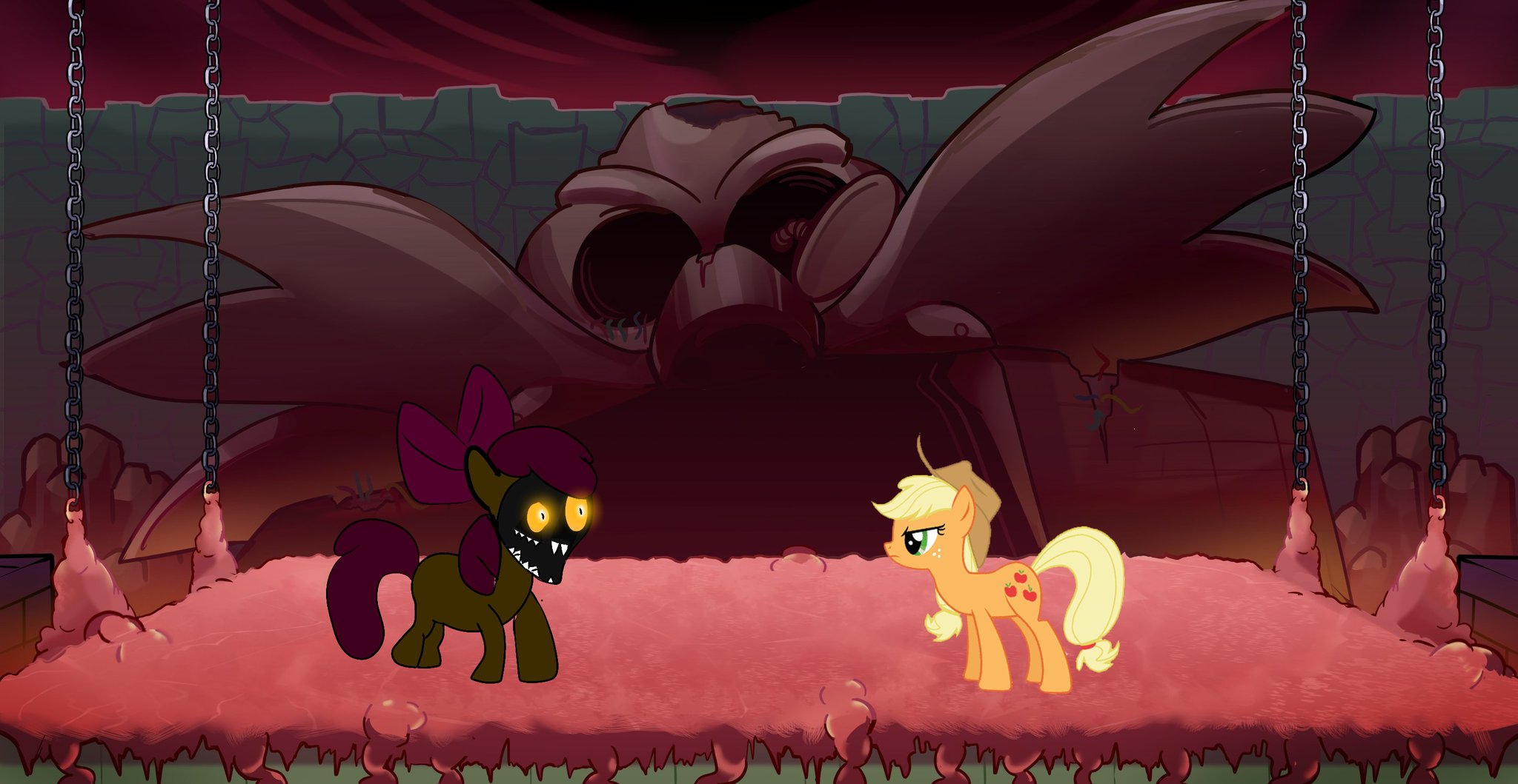 #3233088 - semi-grimdark, artist:estrella soffia, apple bloom ...