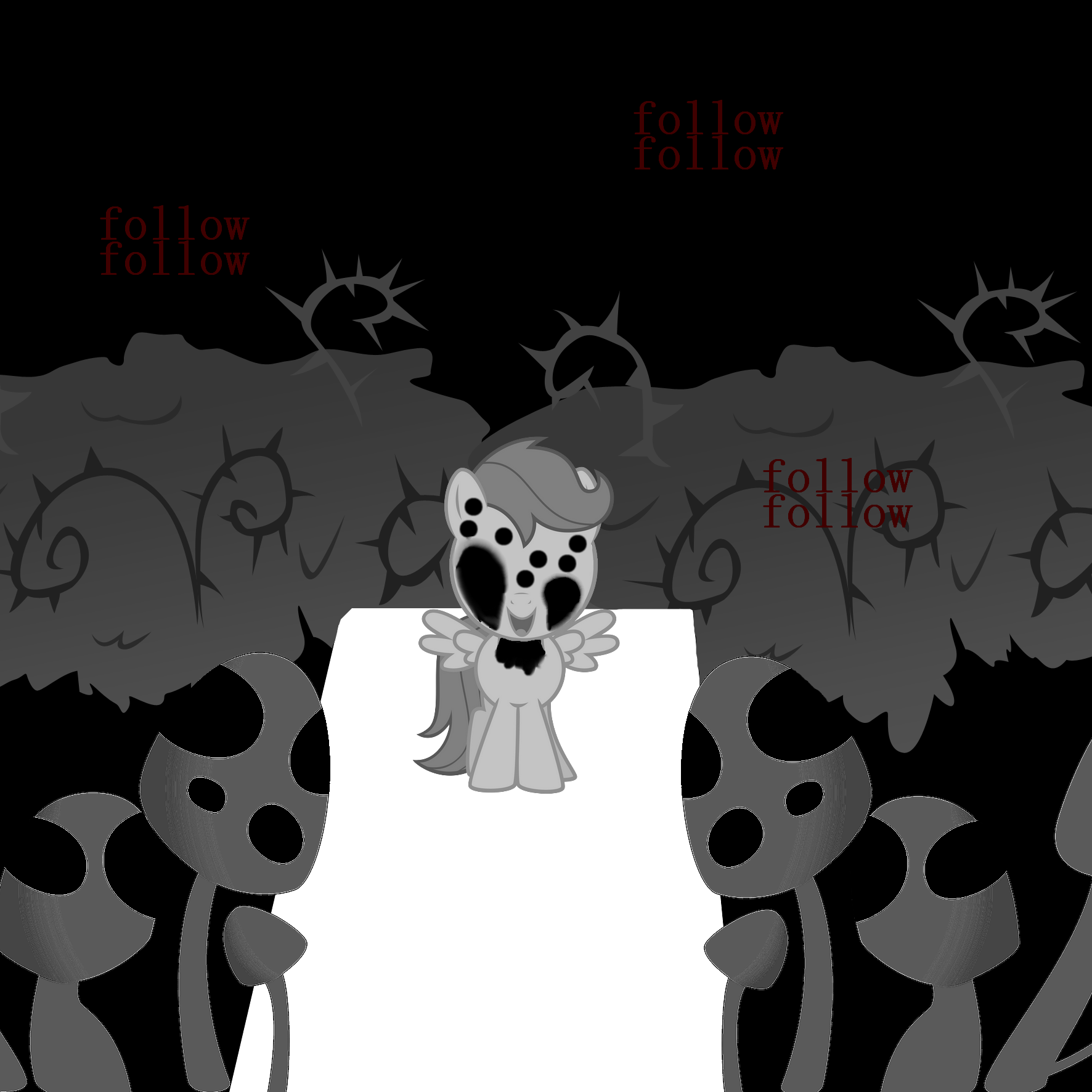 #3233691 - safe, scootaloo, pegasus, pony, g4, black eye, bush, creepy ...