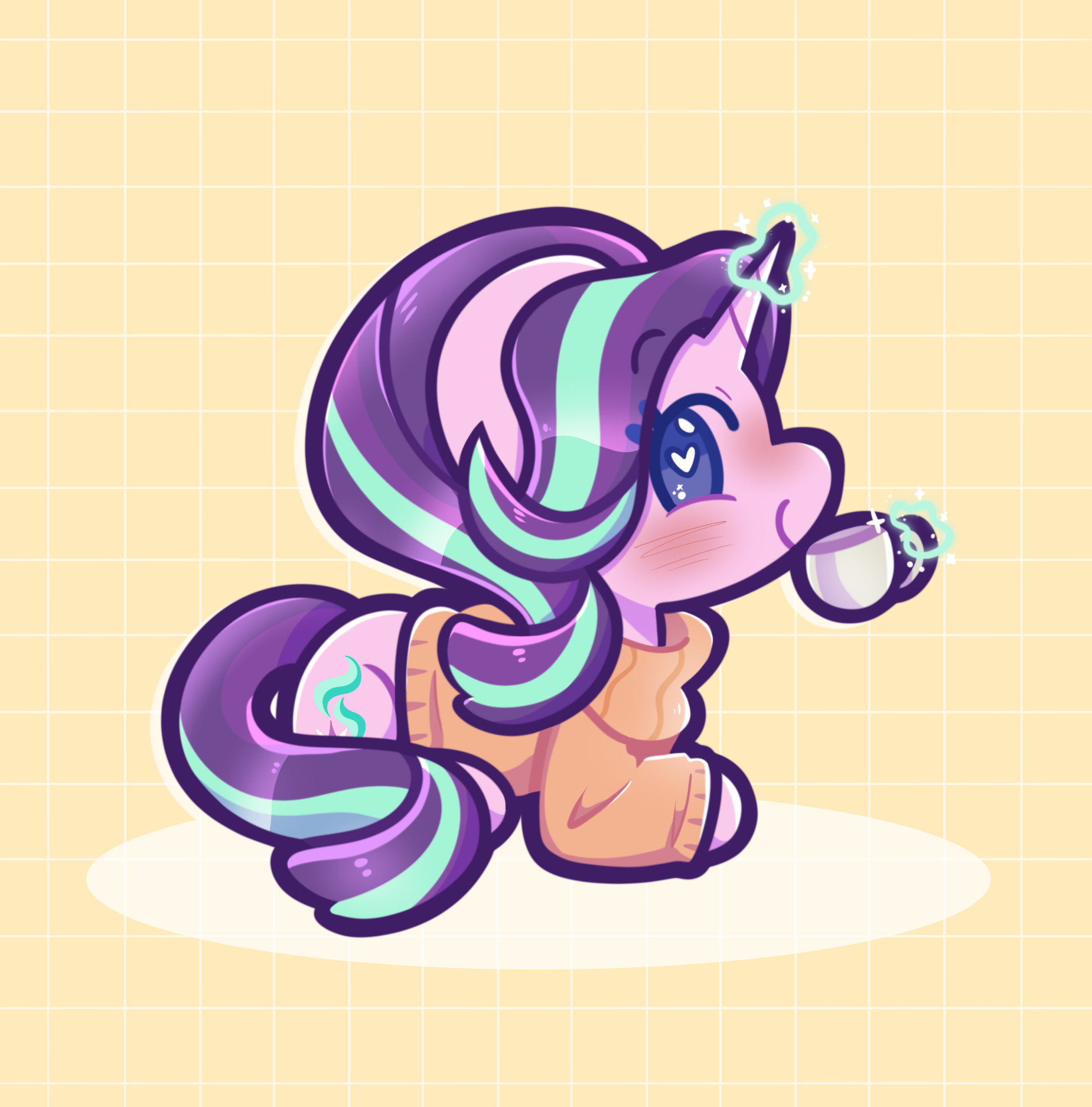 #3235093 - safe, artist:typhwosion, starlight glimmer, unicorn, chibi ...