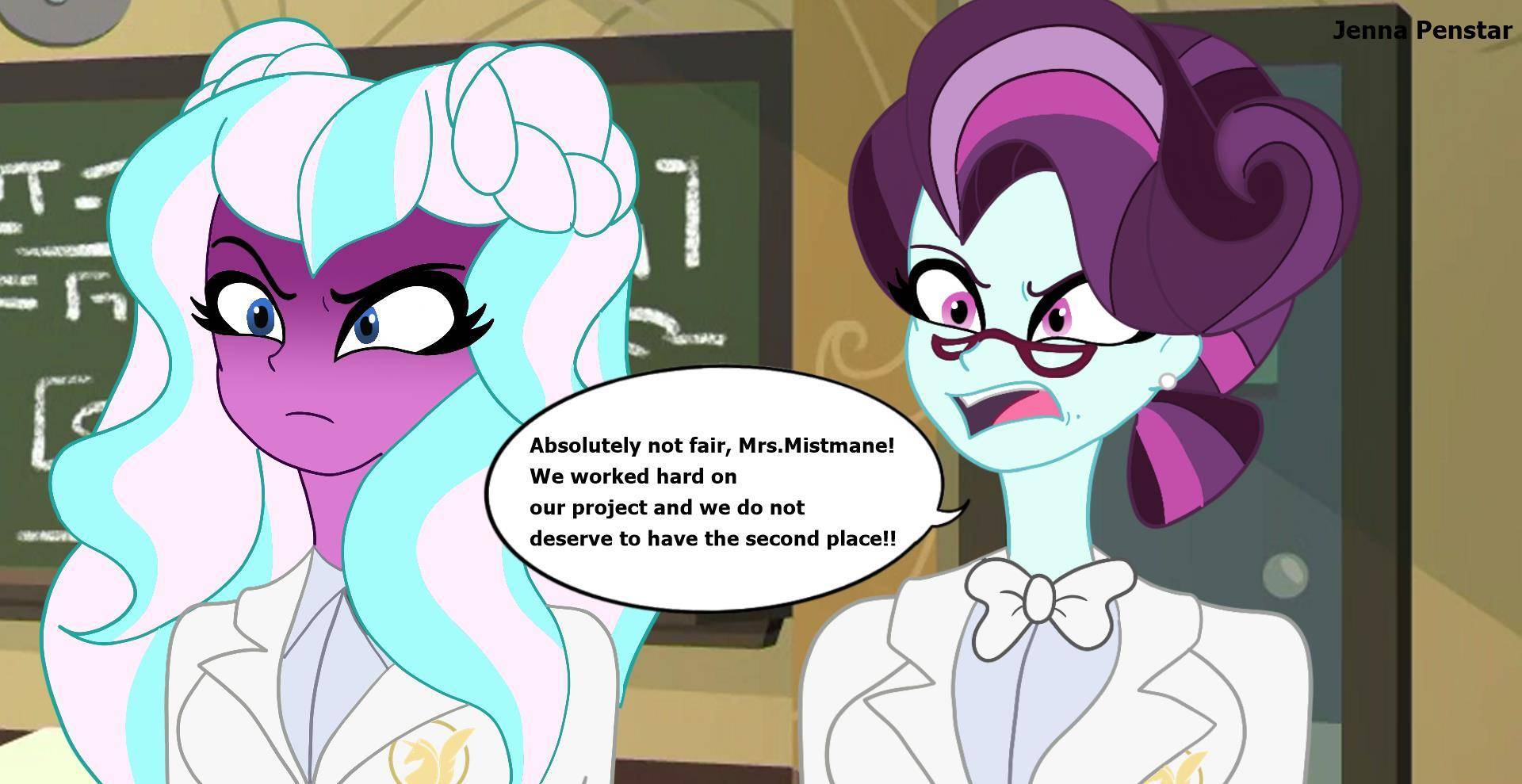 #3260487 - safe, artist:jenna56, opaline arcana, principal abacus cinch, human, equestria girls ...