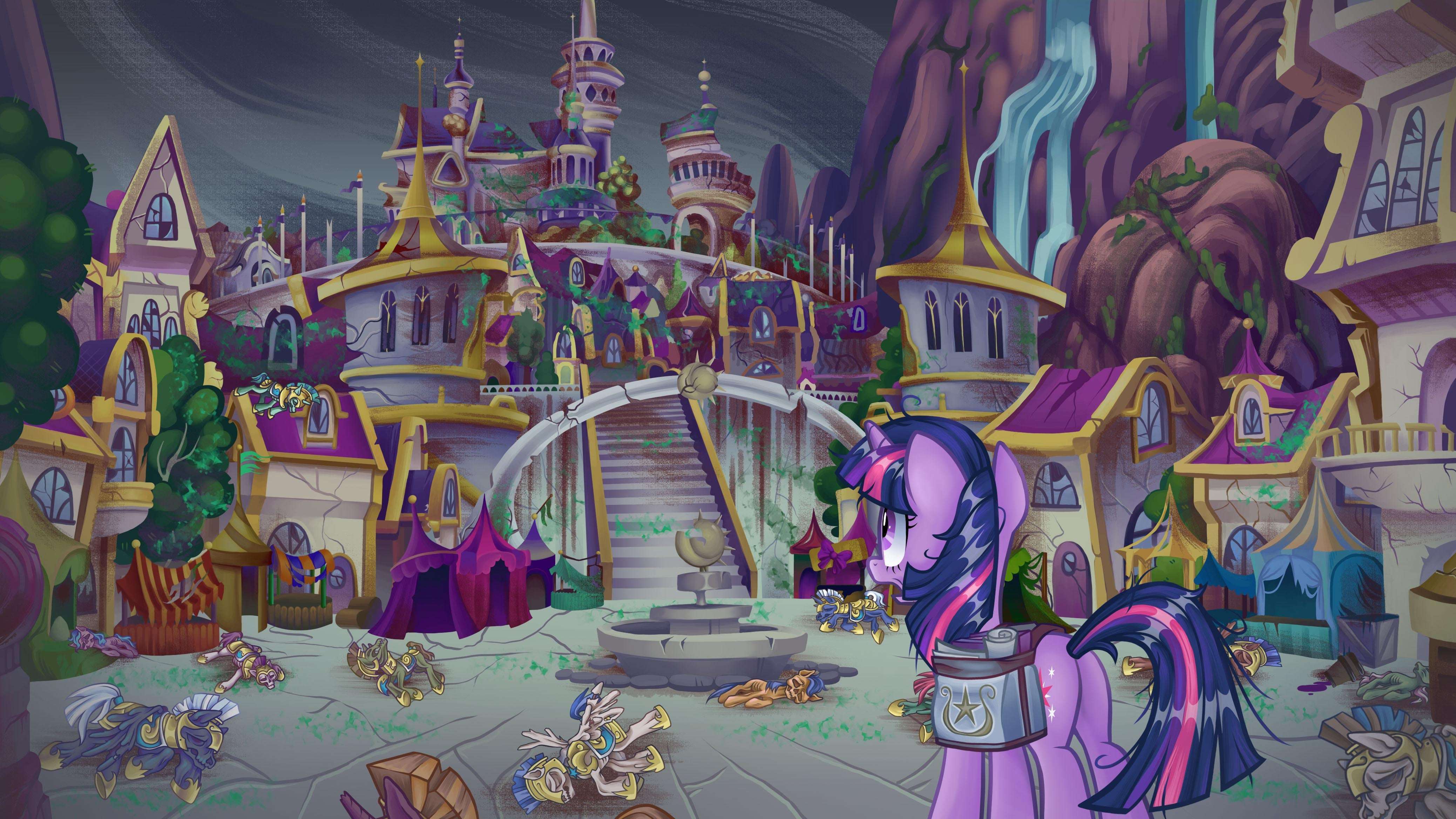 #3261239 - dead source, semi-grimdark, artist:ashen cloud, twilight sparkle, pony, unicorn, g4 ...