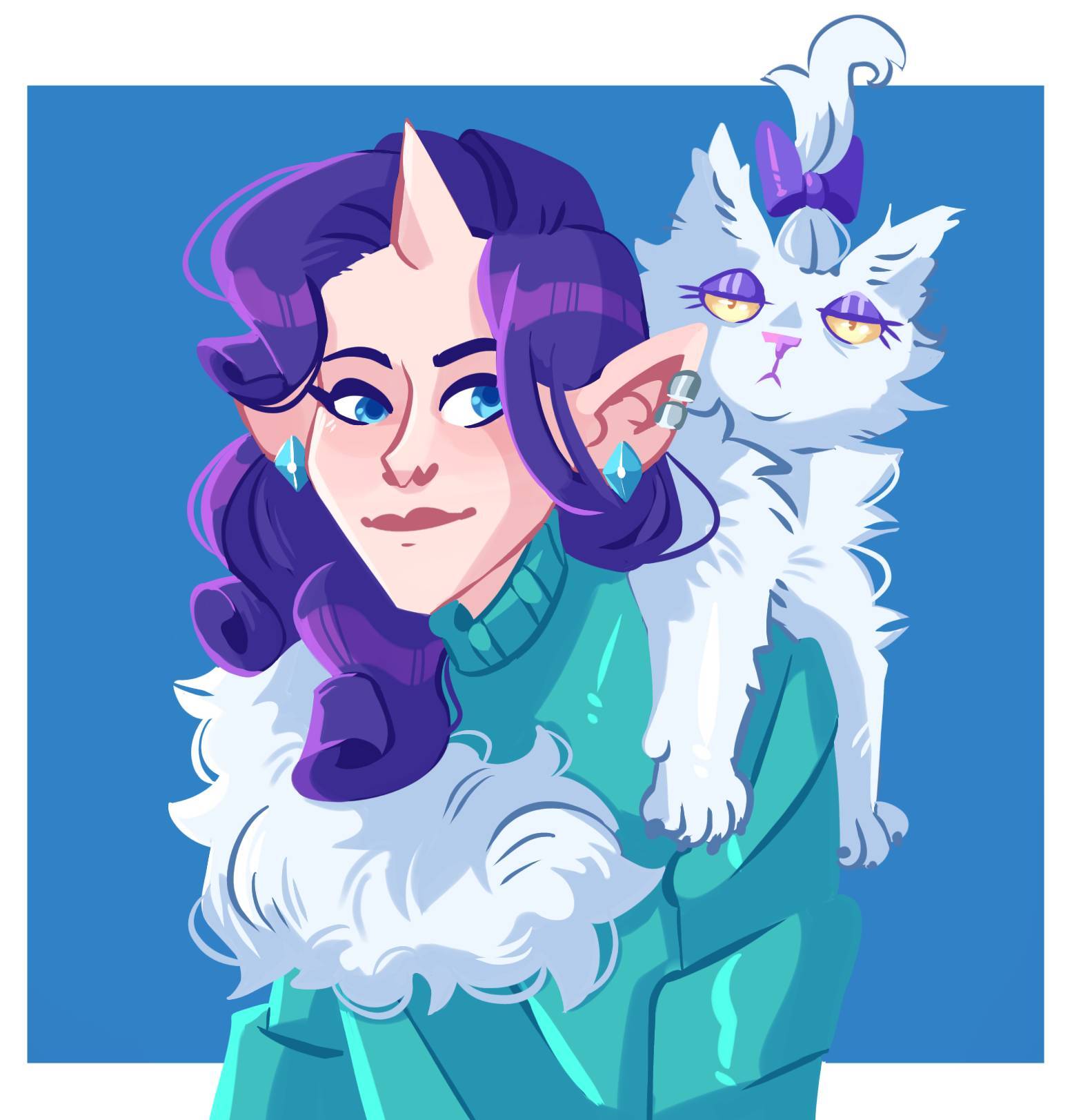 #3262504 - safe, artist:irisikiki, opalescence, rarity, cat, human, g4 ...