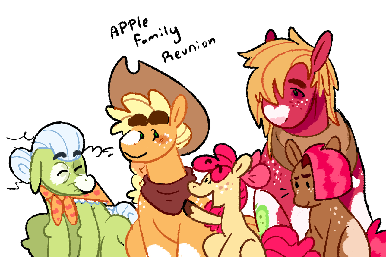 #3262768 - safe, artist:goatpaste, apple bloom, applejack, babs seed ...