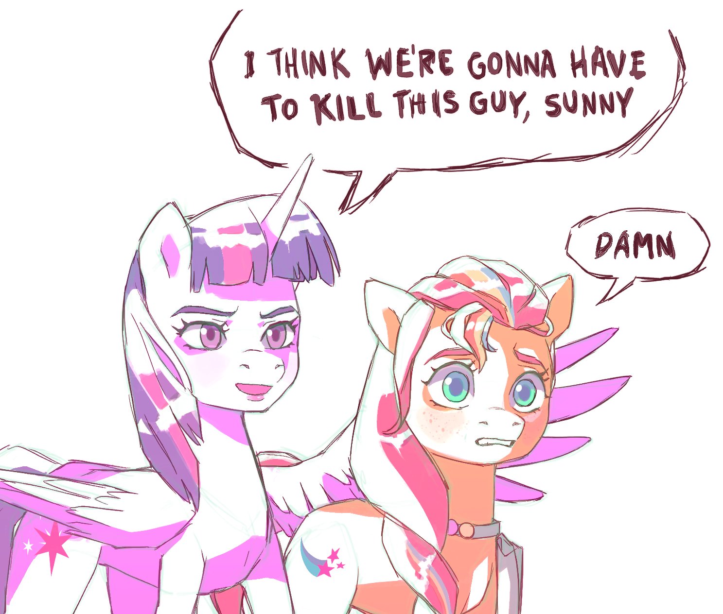 #3263629 - safe, artist:frank3dz, sunny starscout, twilight sparkle ...