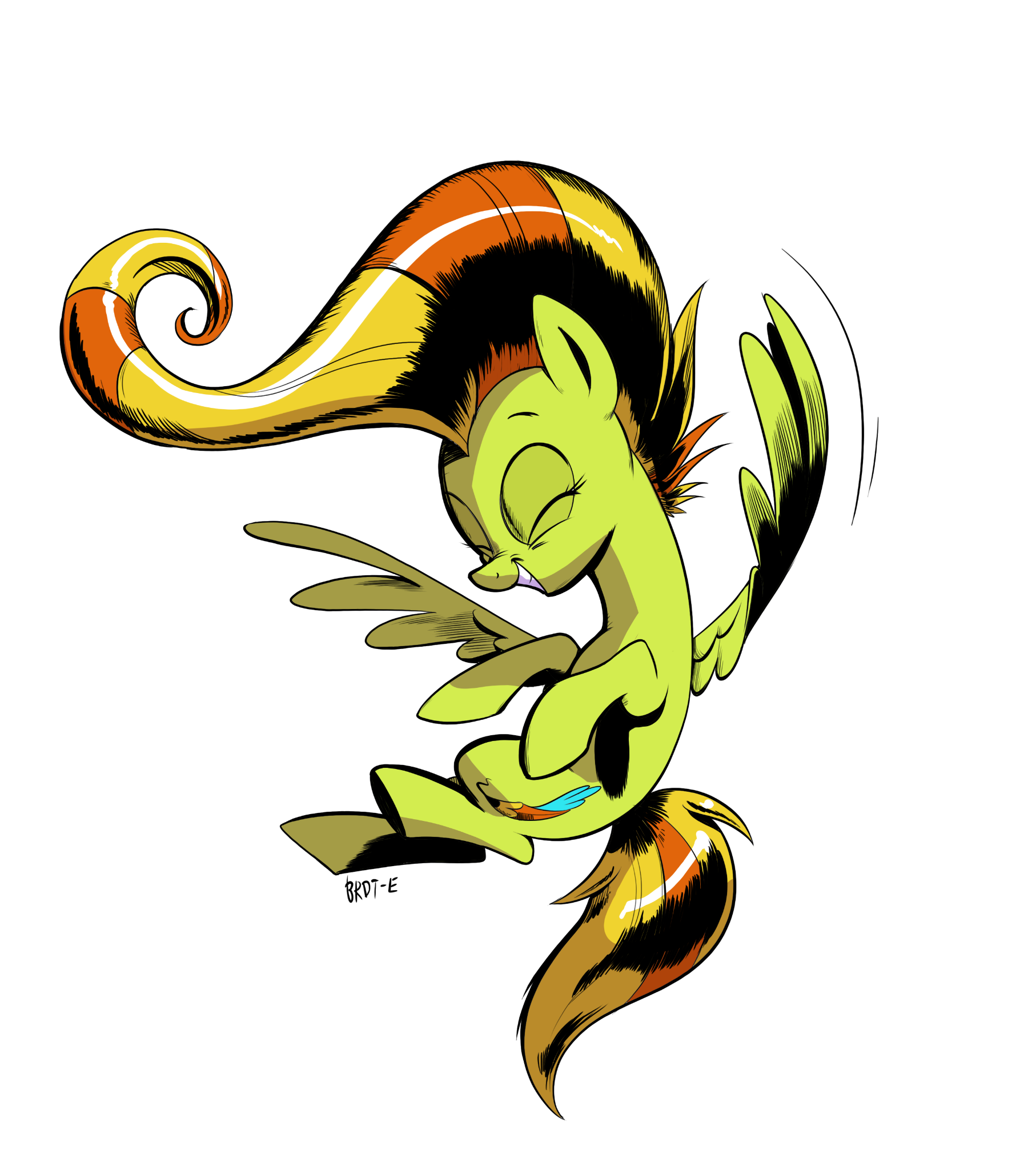 #3264259 - safe, artist:brdte, oc, oc only, pegasus, pony, eyes closed ...