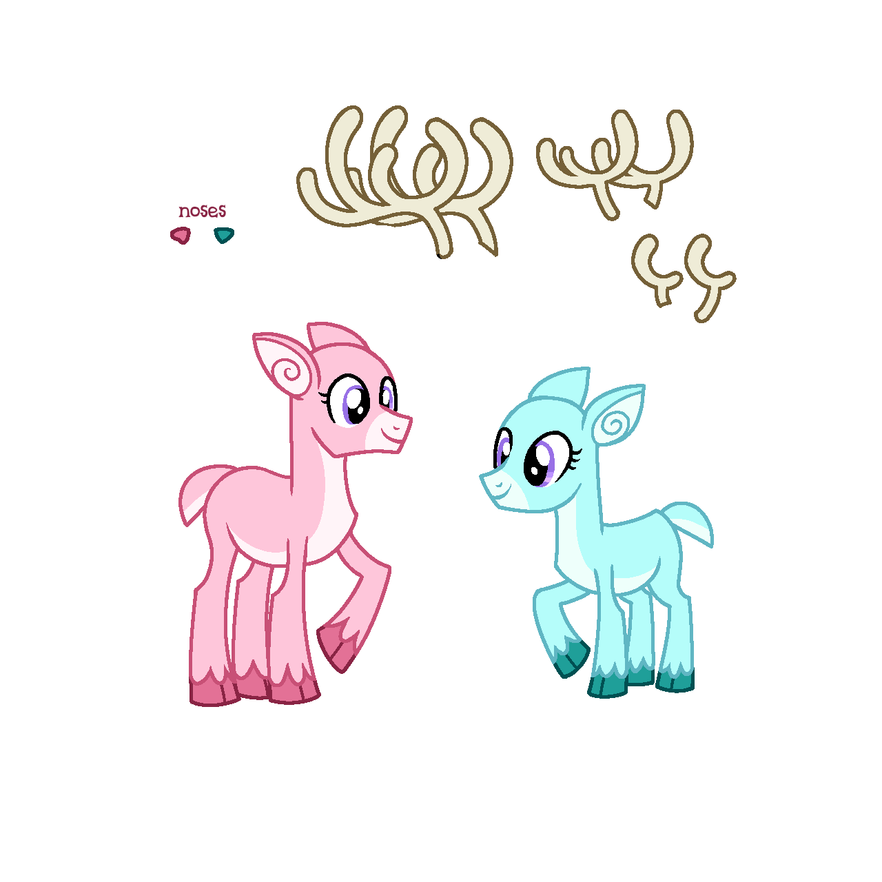 #3265390 - safe, deer, reindeer, g4, base, ms paint base, ms paint ...