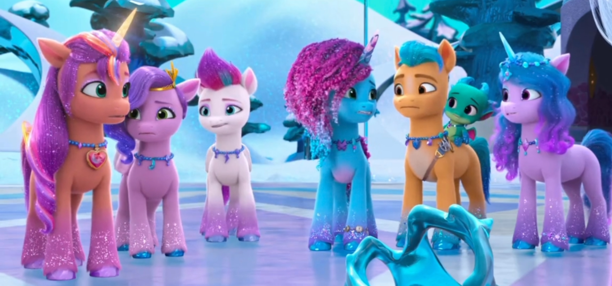 #3269125 - safe, screencap, hitch trailblazer, izzy moonbow, misty brightdawn, pipp petals ...