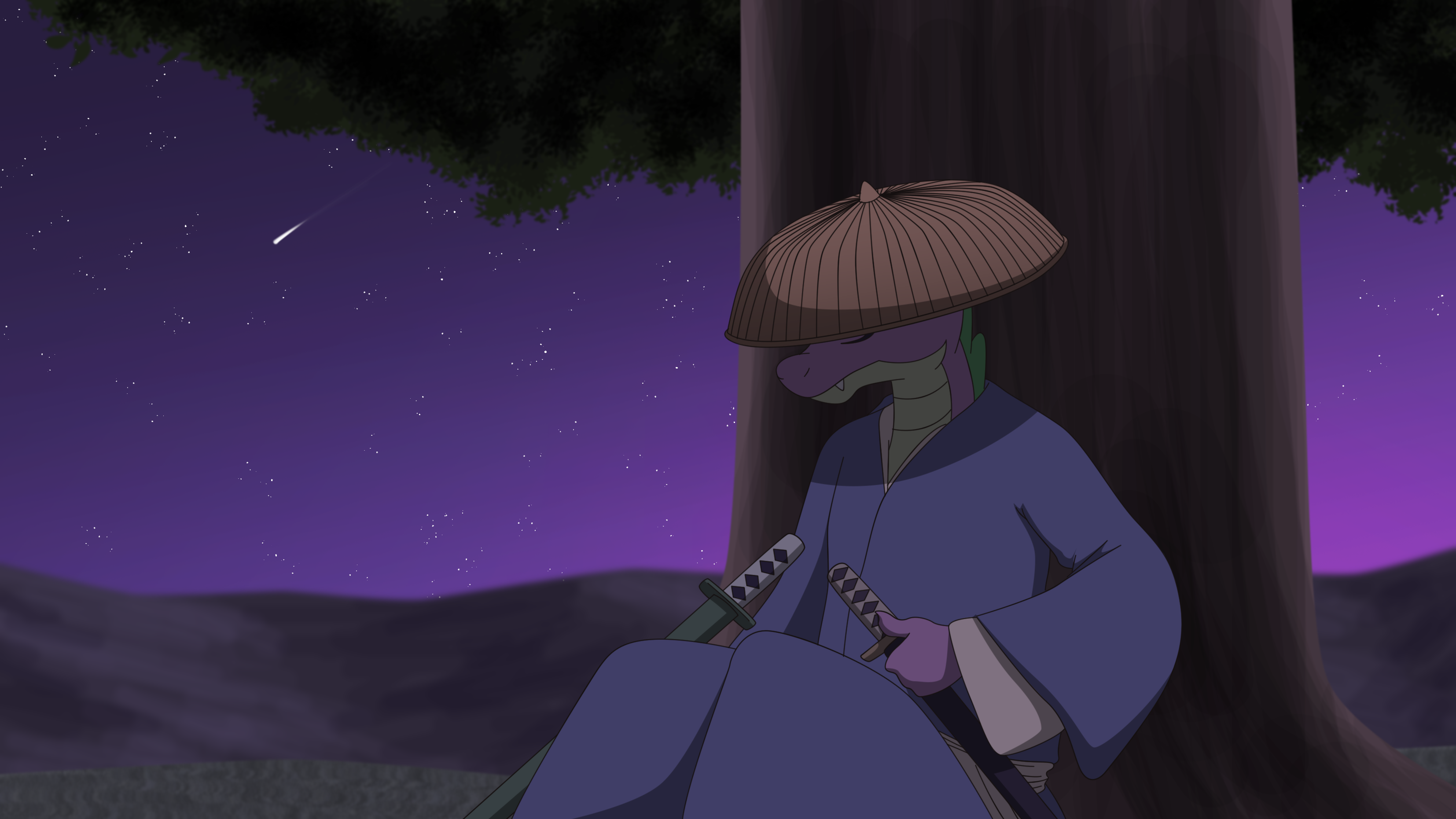 #3253380 - safe, artist:all0412, spike, adult, adult spike, katana ...