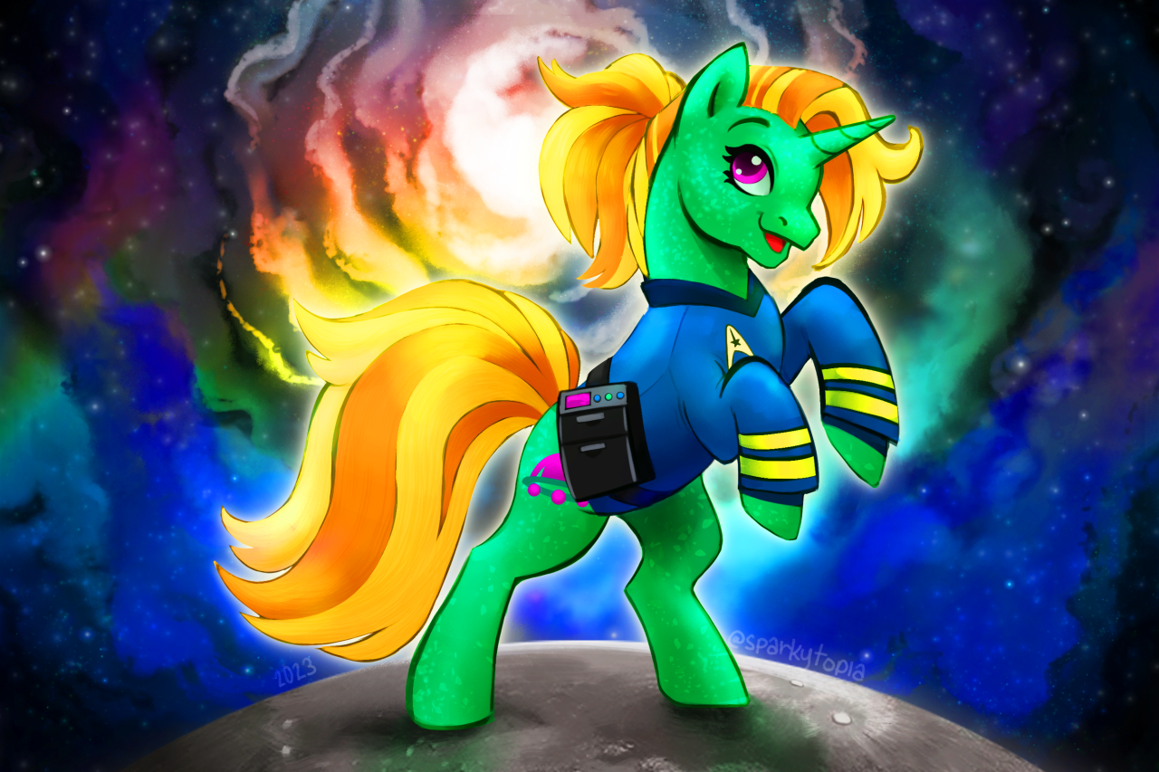 #3271903 - safe, artist:sparkytopia, star hopper, pony, unicorn, g1 ...