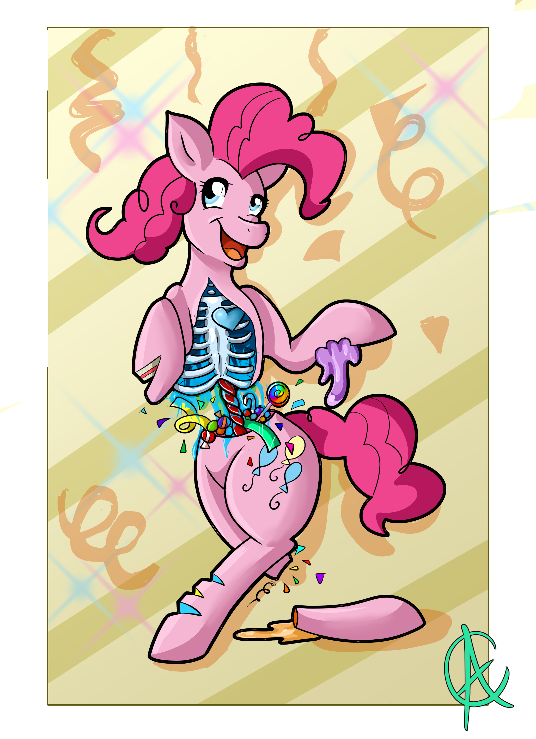 #3254274 - grimdark, grotesque, artist:cynfularts, pinkie pie, earth ...