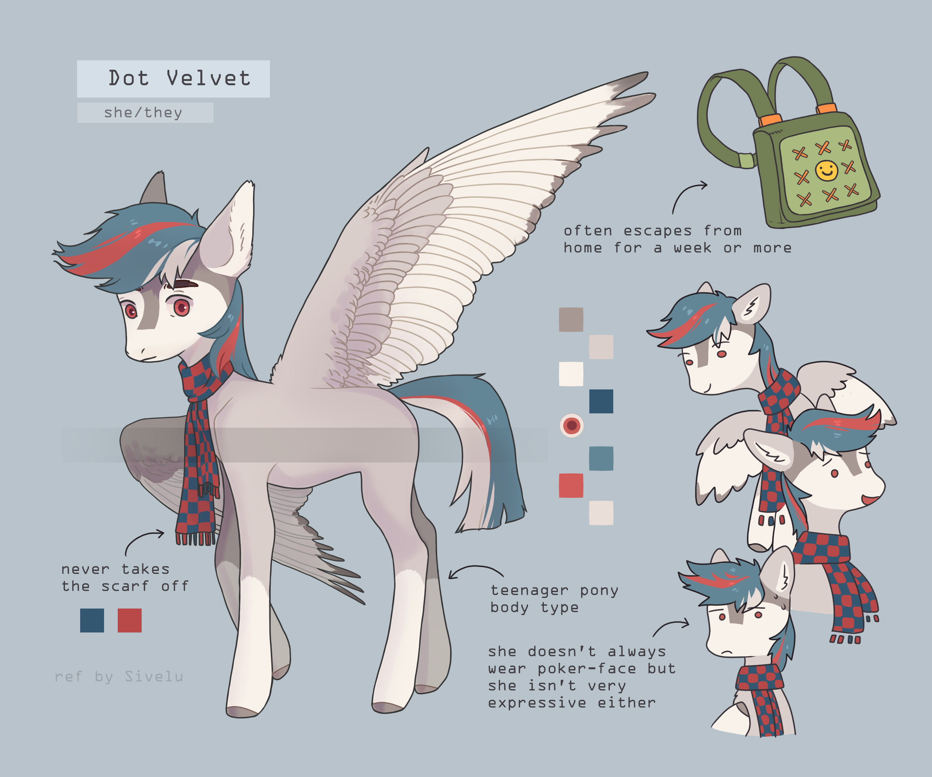 #3255115 - safe, artist:sivelu, oc, oc only, oc:dot velvet, pegasus, pony, clothes, female, high ...