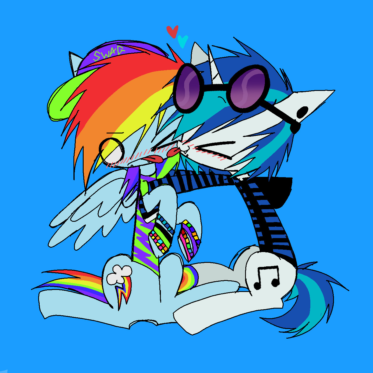 3255561 Safe Artist Burnedmuffinz Dj Pon 3 Rainbow Dash Vinyl