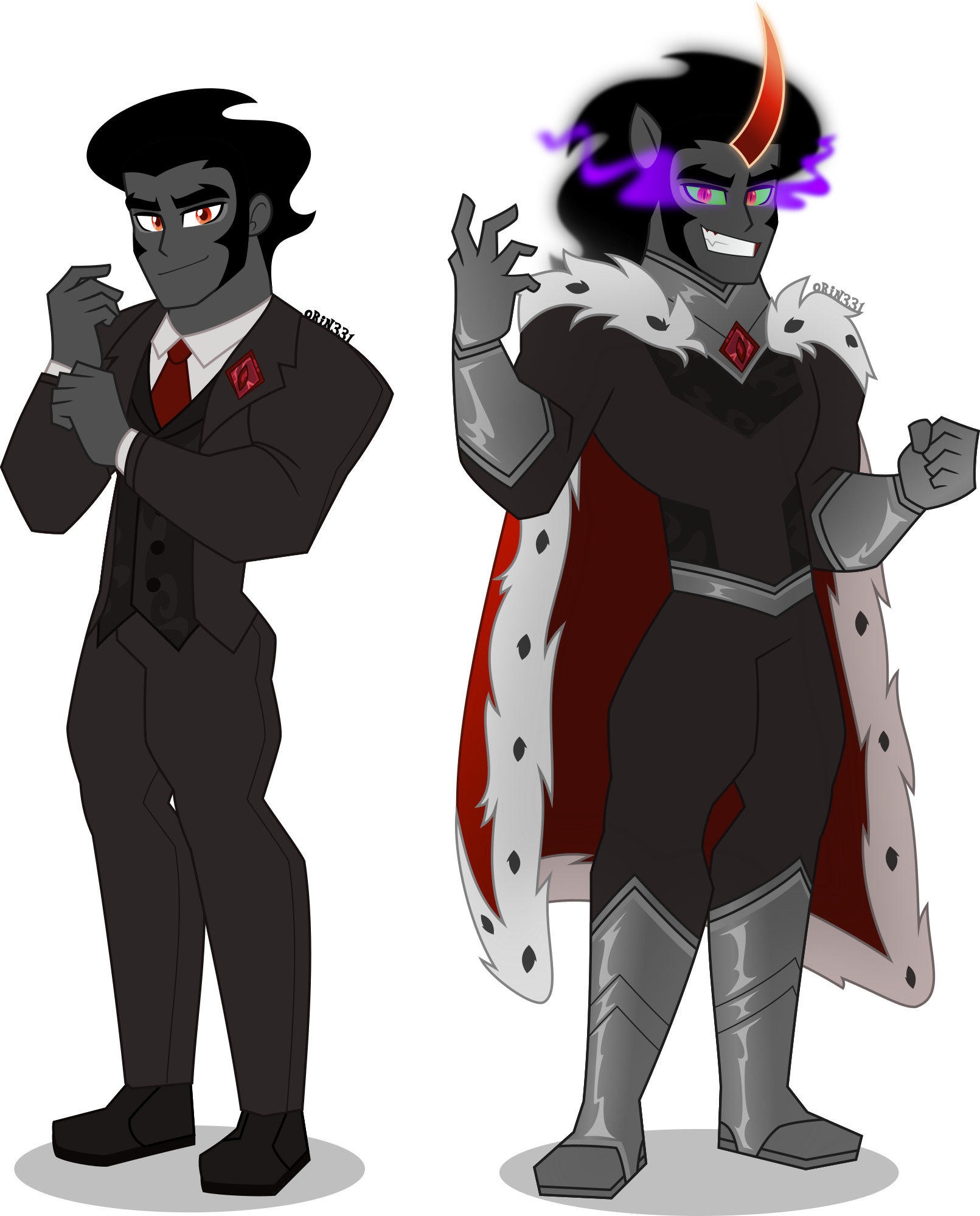 #3256049 - safe, artist:orin331, king sombra, human, equestria girls ...