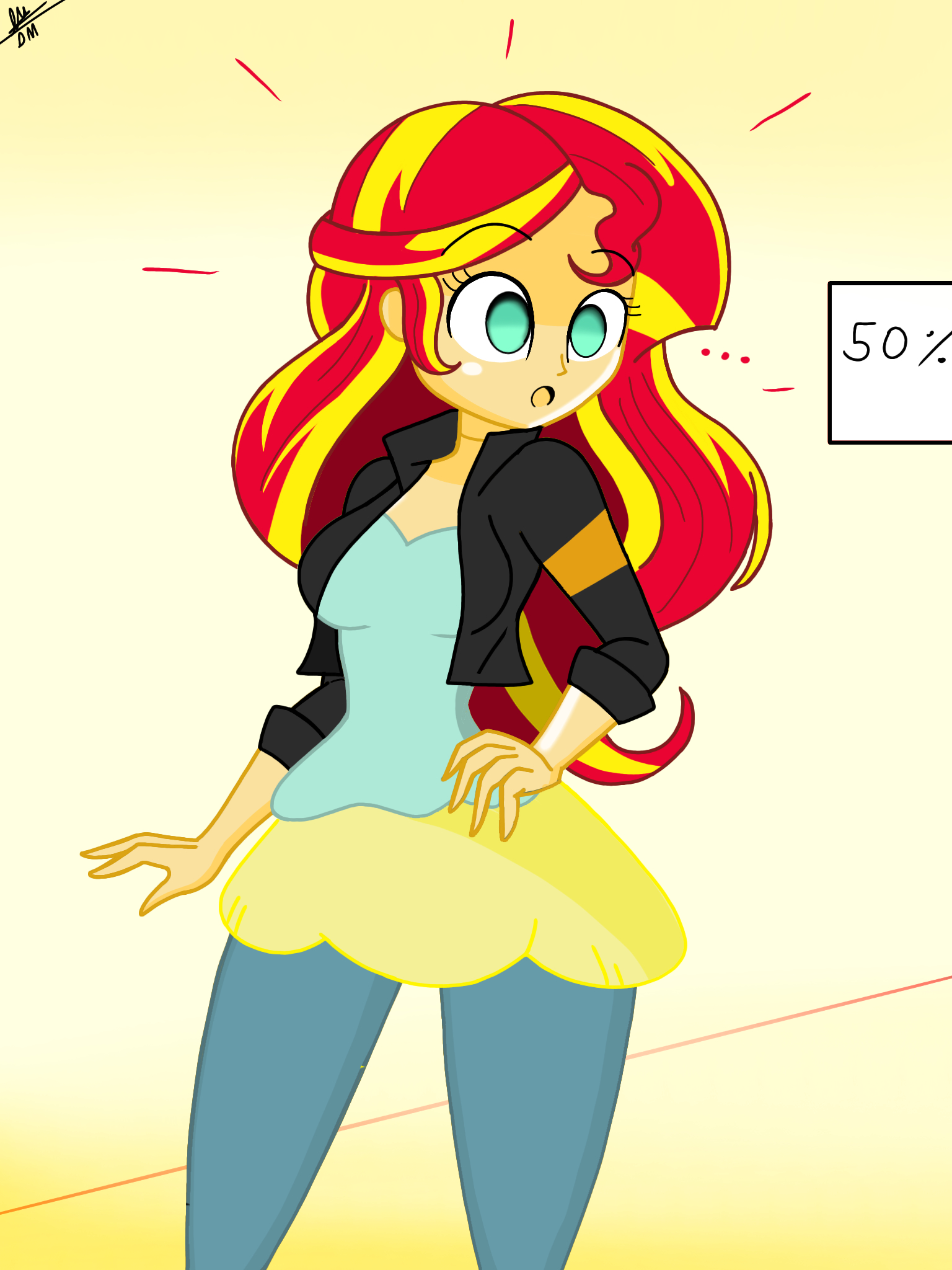#3043613 - safe, artist:diegosagiro, sunset shimmer, human, equestria ...