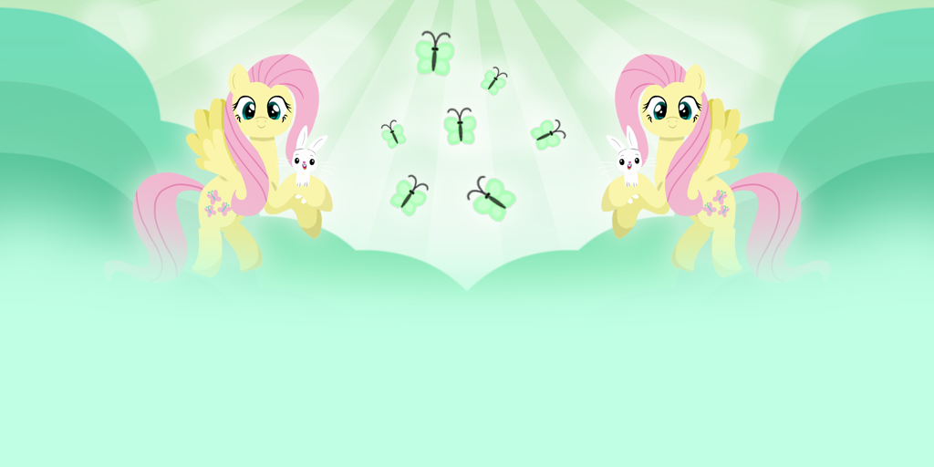 #3044455 - safe, artist:thread8, angel bunny, fluttershy, butterfly ...