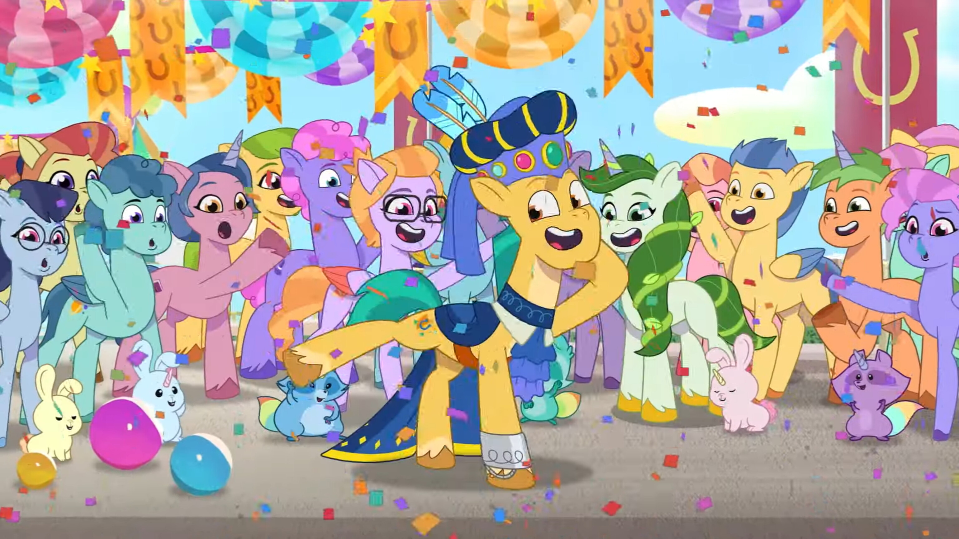 #3044751 - safe, screencap, alpine aspen, autumn skies, grassy hills, hitch trailblazer, lemon ...