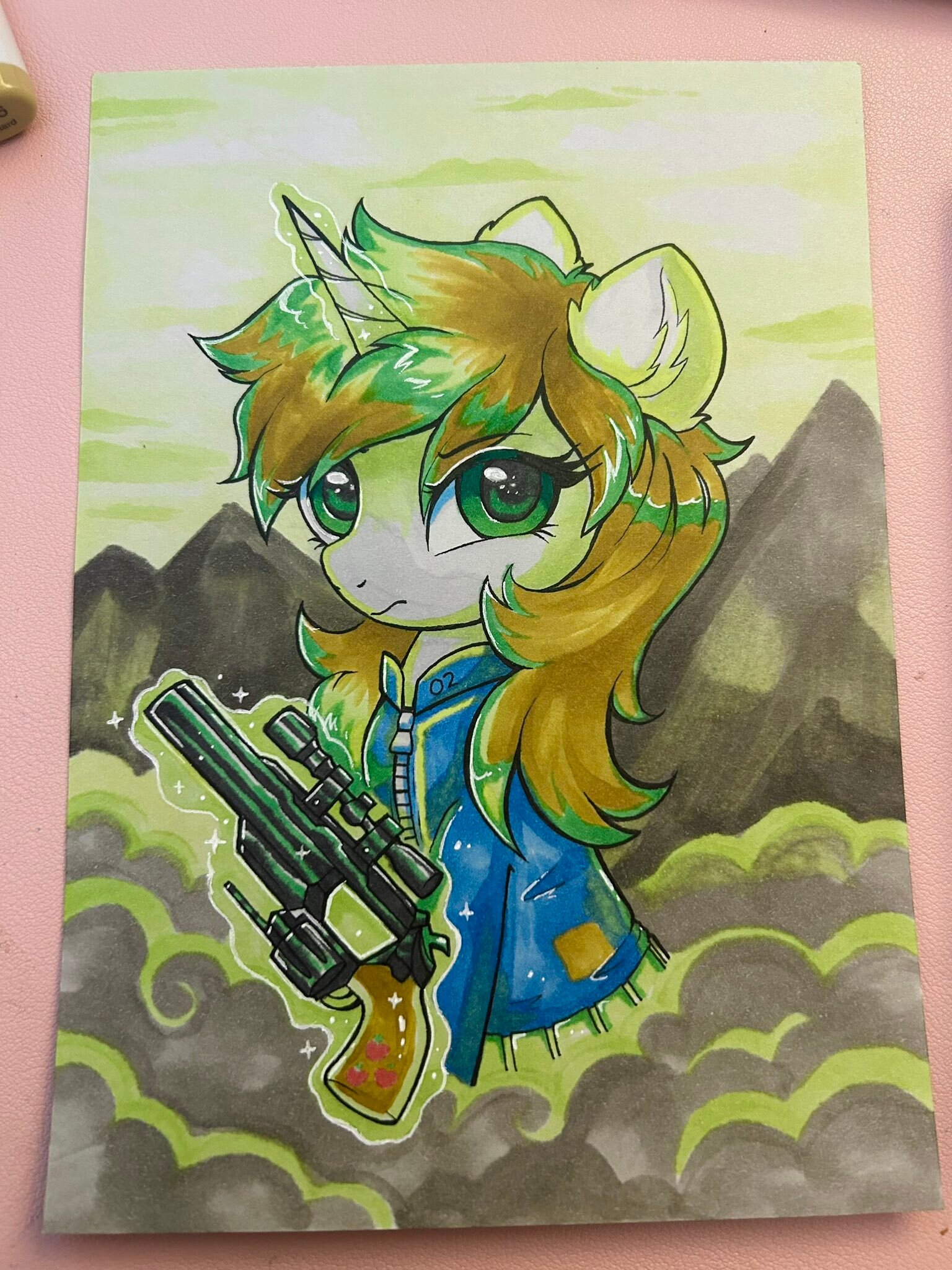 #3045417 - safe, artist:confetticakez, oc, oc:littlepip, pony, unicorn ...