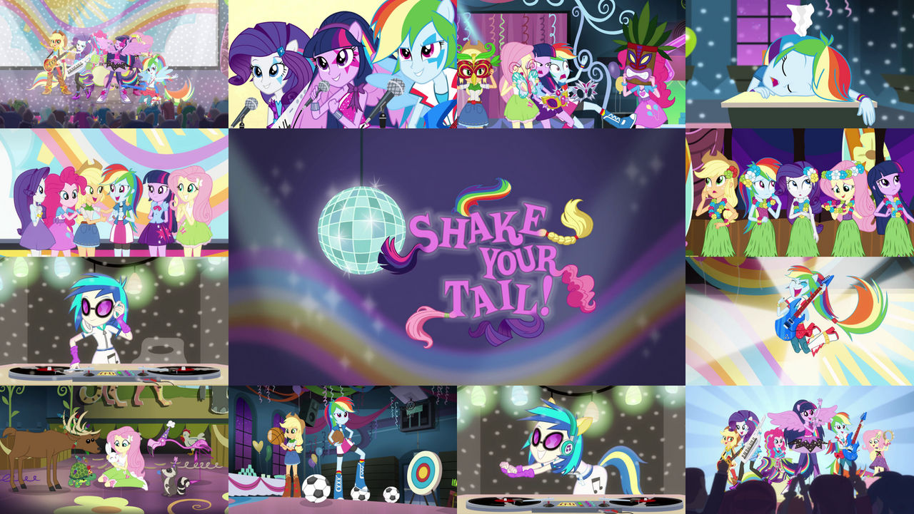 #3048075 - safe, editor:quoterific, applejack, dj pon-3, fluttershy ...