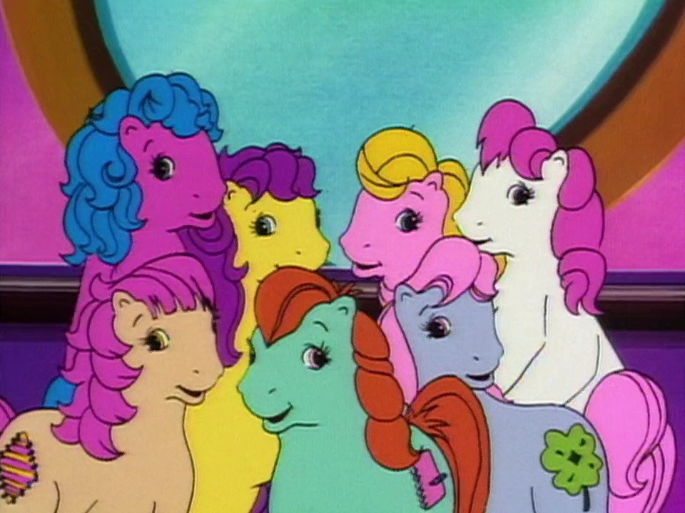 #3038337 - safe, screencap, bon bon (g1), bright eyes, clover (g1 ...