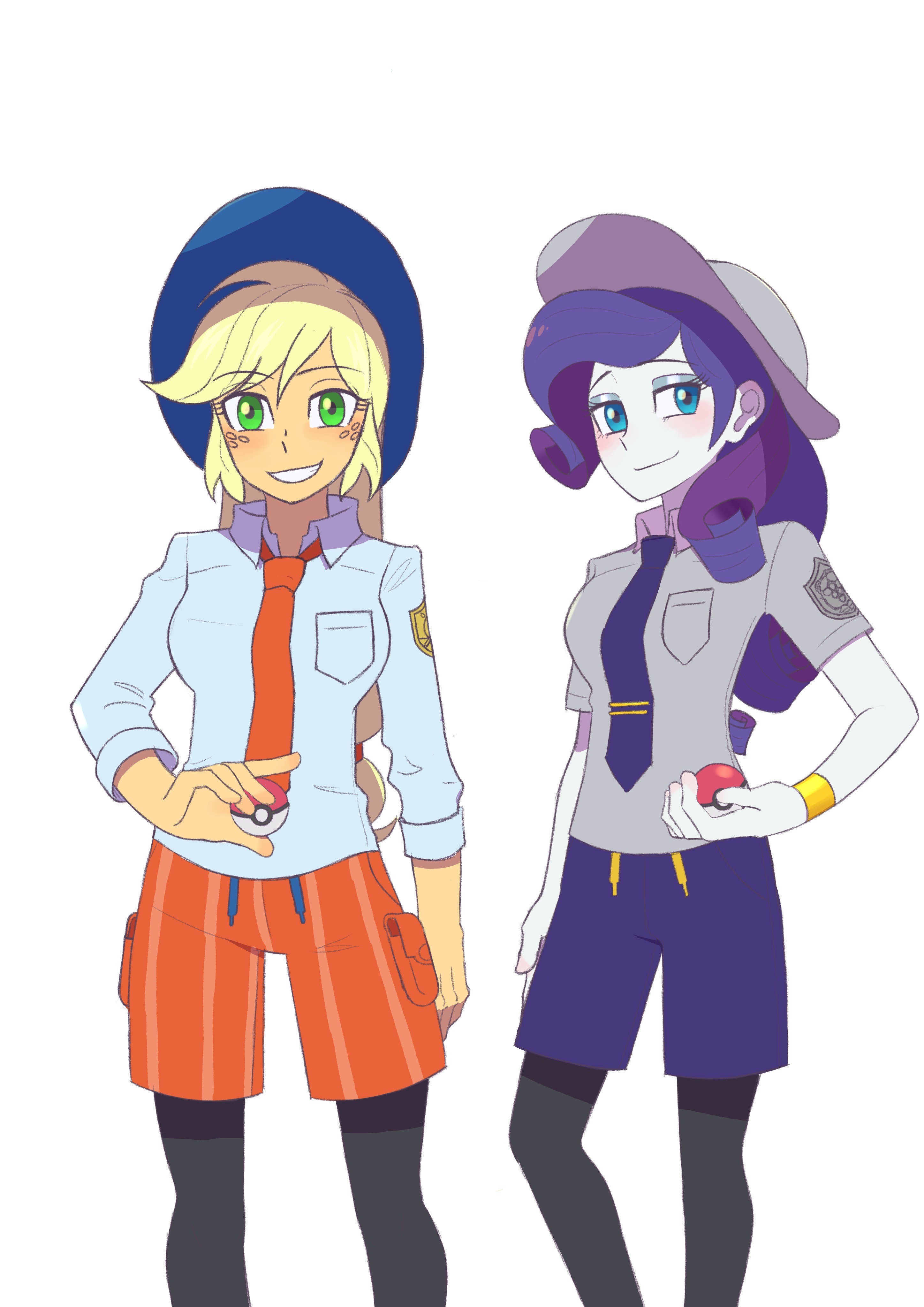 #3038503 - safe, artist:haibaratomoe, applejack, rarity, human ...