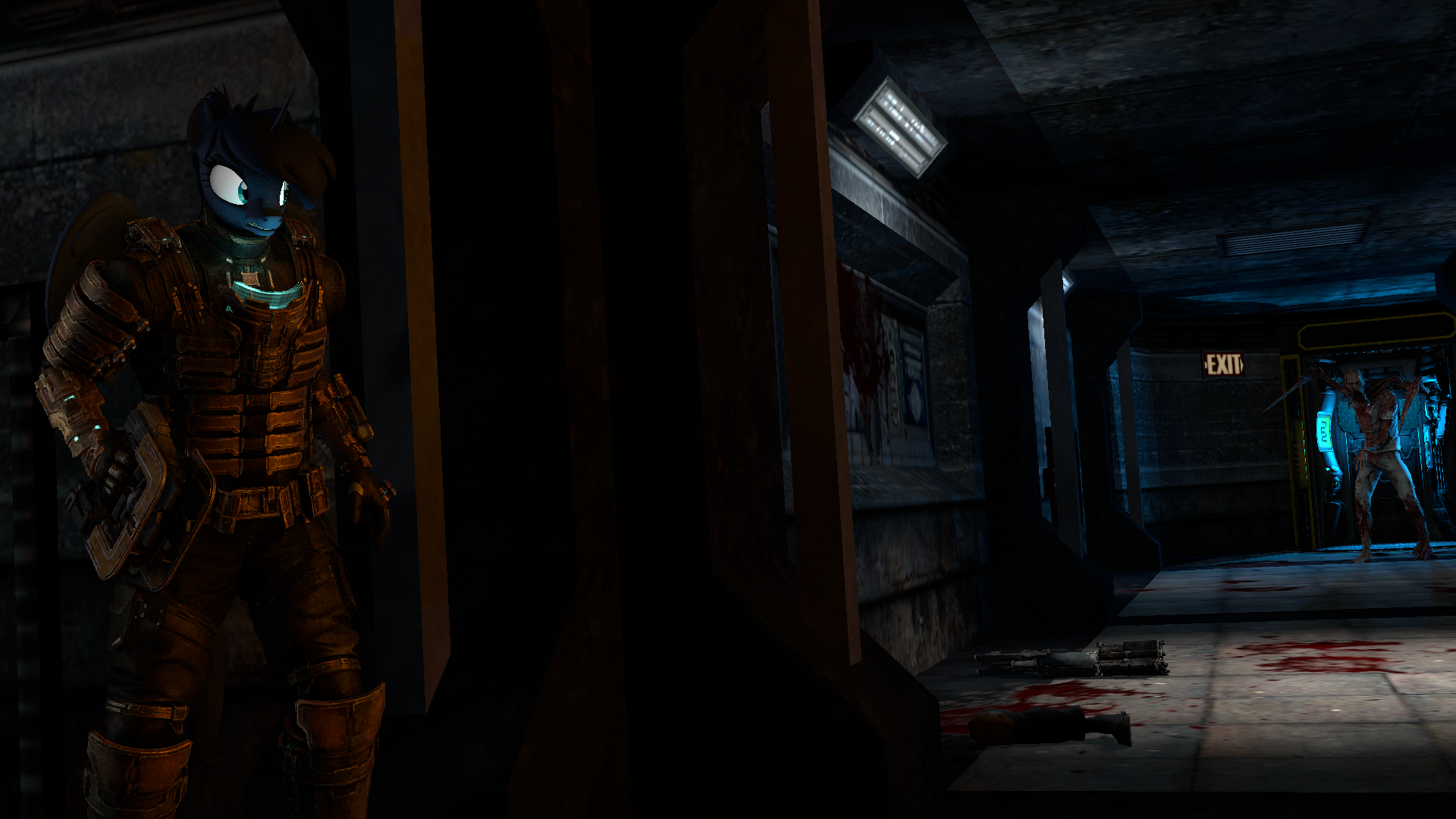 #3050615 - grimdark, artist:fuzeamateursfm, princess luna, alicorn ...