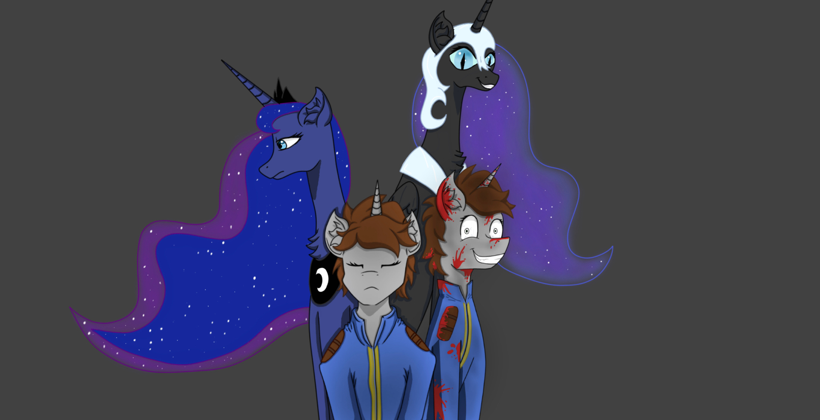 #3050944 - grimdark, artist:nismorose, nightmare moon, princess luna ...