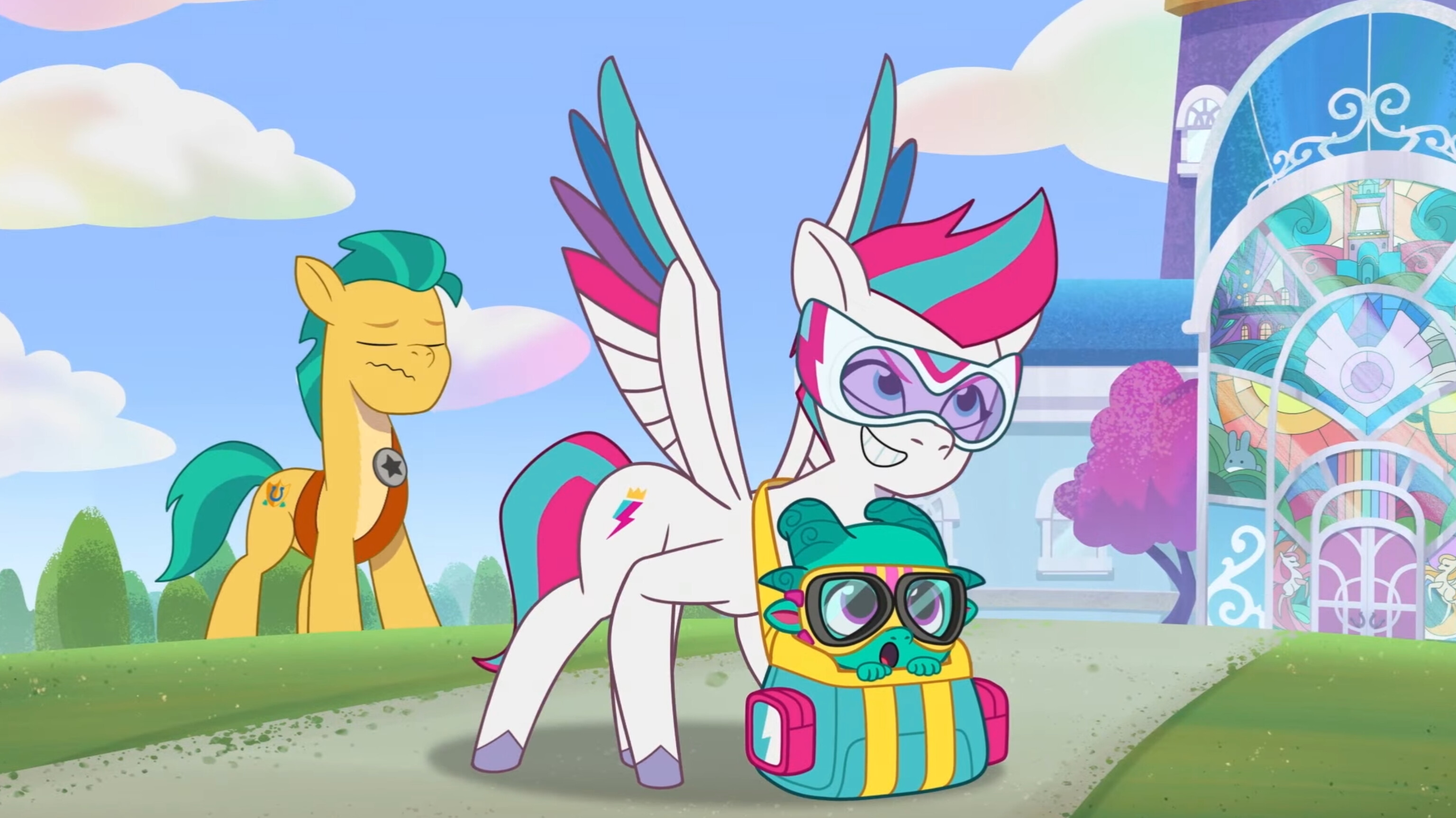 #3052032 - safe, screencap, hitch trailblazer, sparky sparkeroni, zipp ...