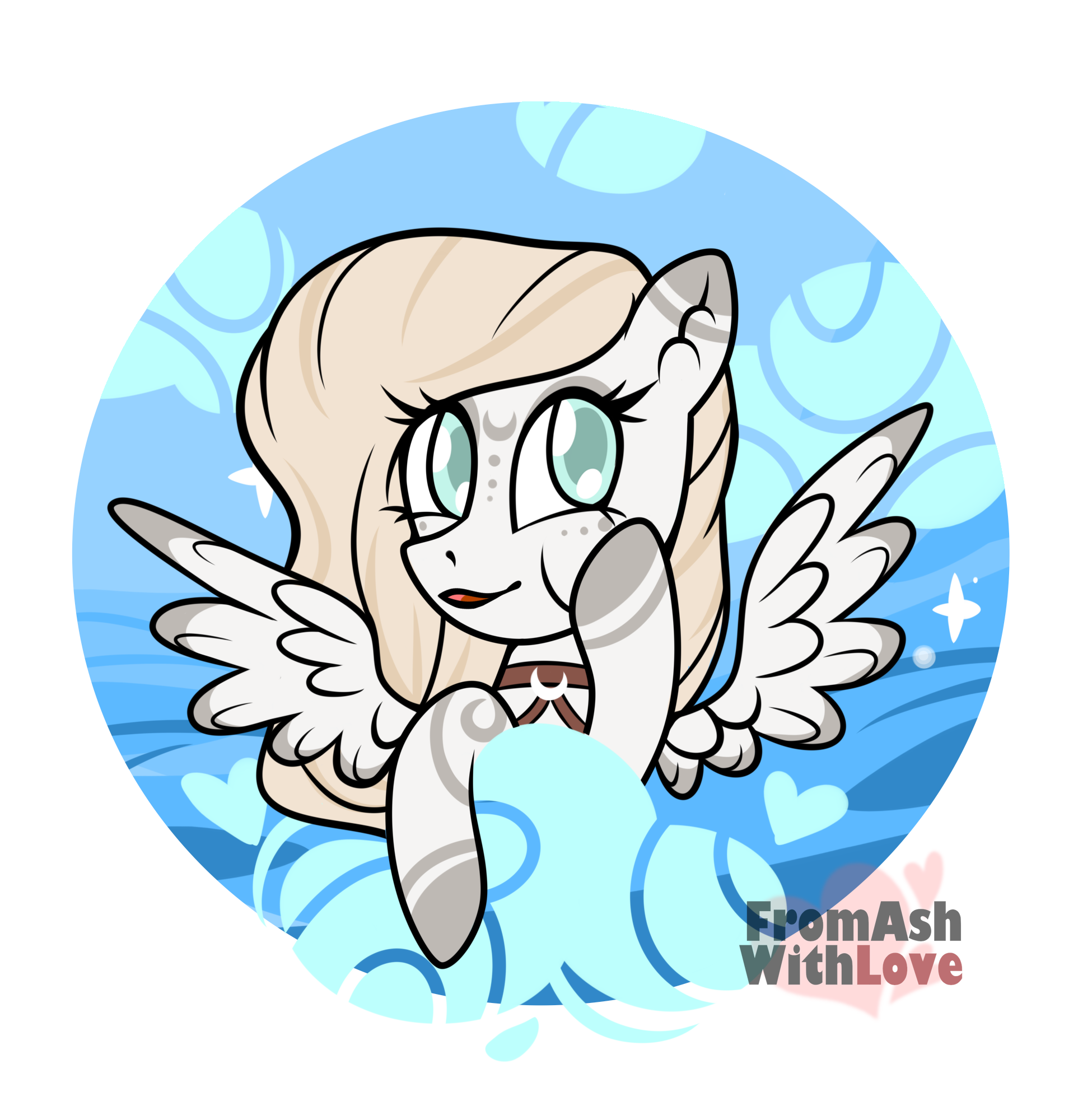 #3053981 - safe, artist:loverashley, oc, oc only, pegasus, pony, bust ...